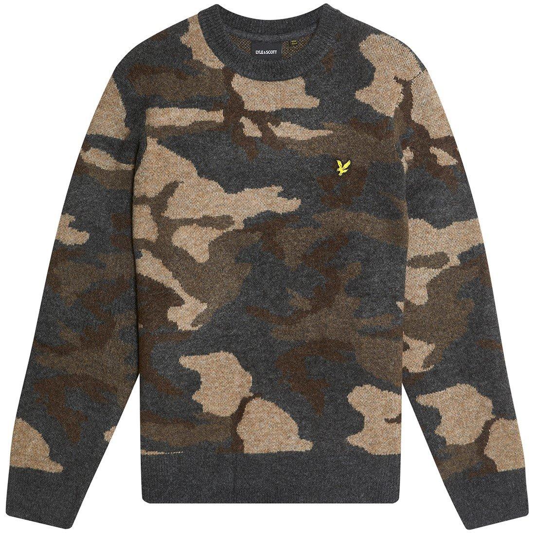 Lyle and Scott Men's Camo Crew Neck Jumper | USC