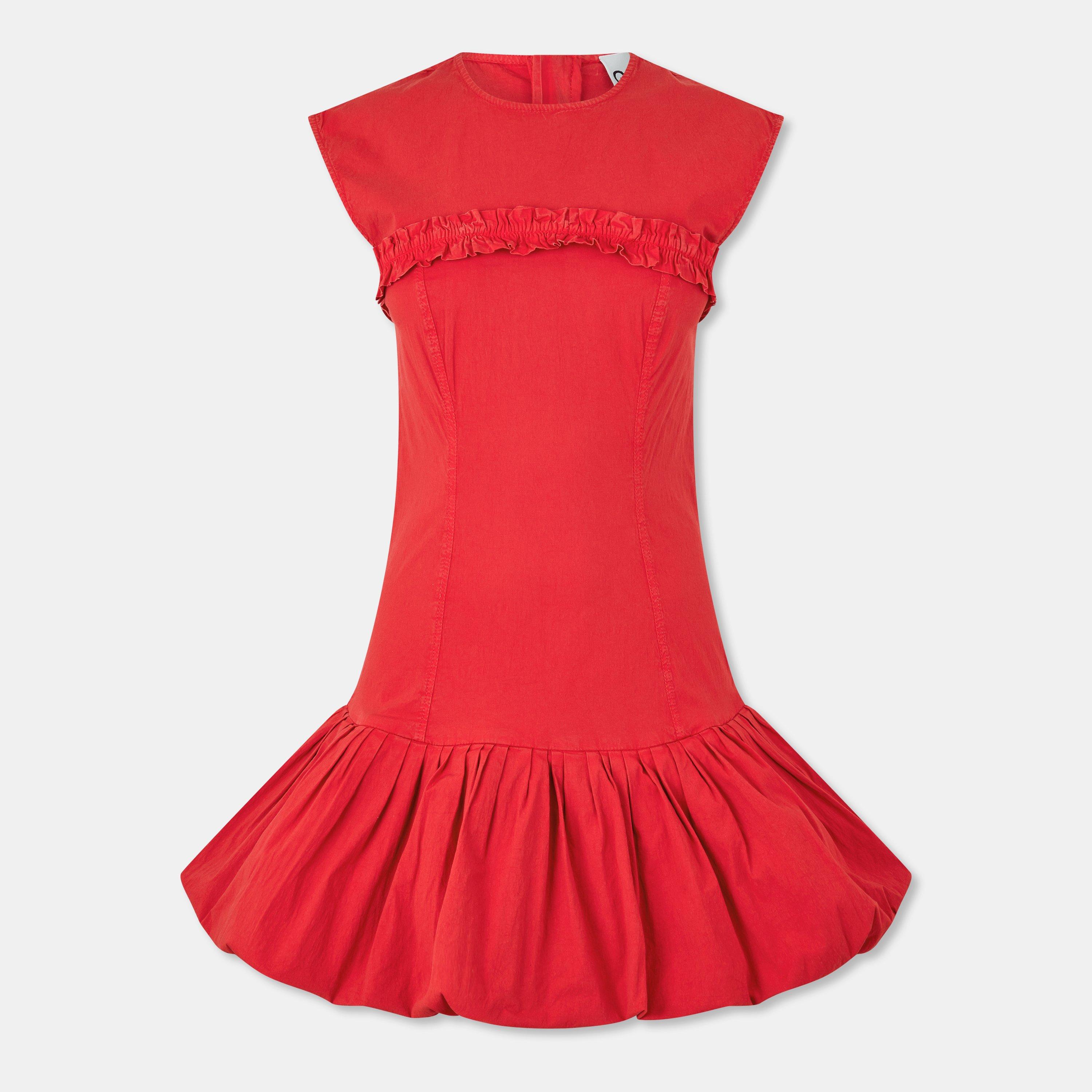 Ganni | Women's Corset Mini Peplum Dress | Peplum Dresses | FRASERS