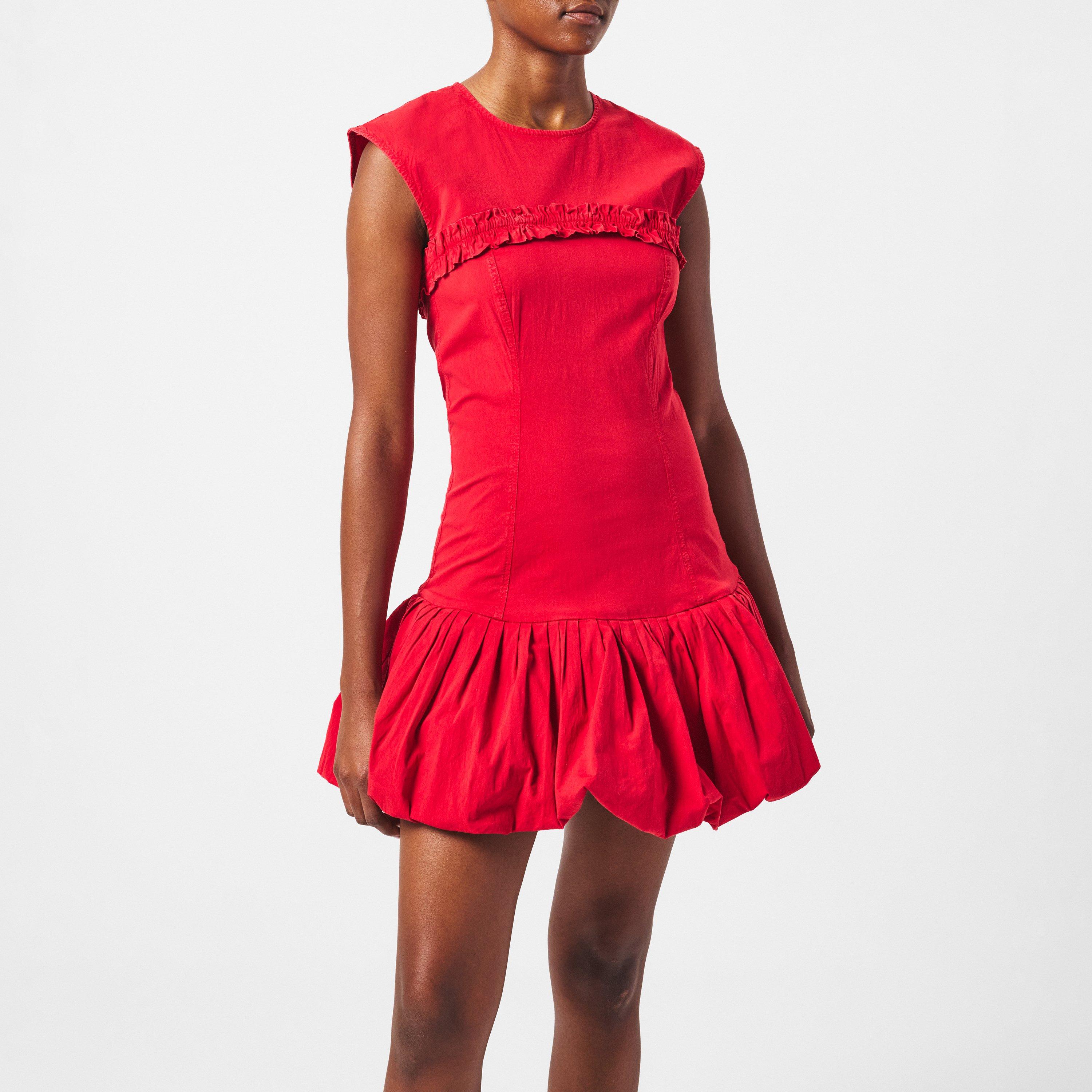 Ganni | Women's Corset Mini Peplum Dress | Peplum Dresses | FRASERS