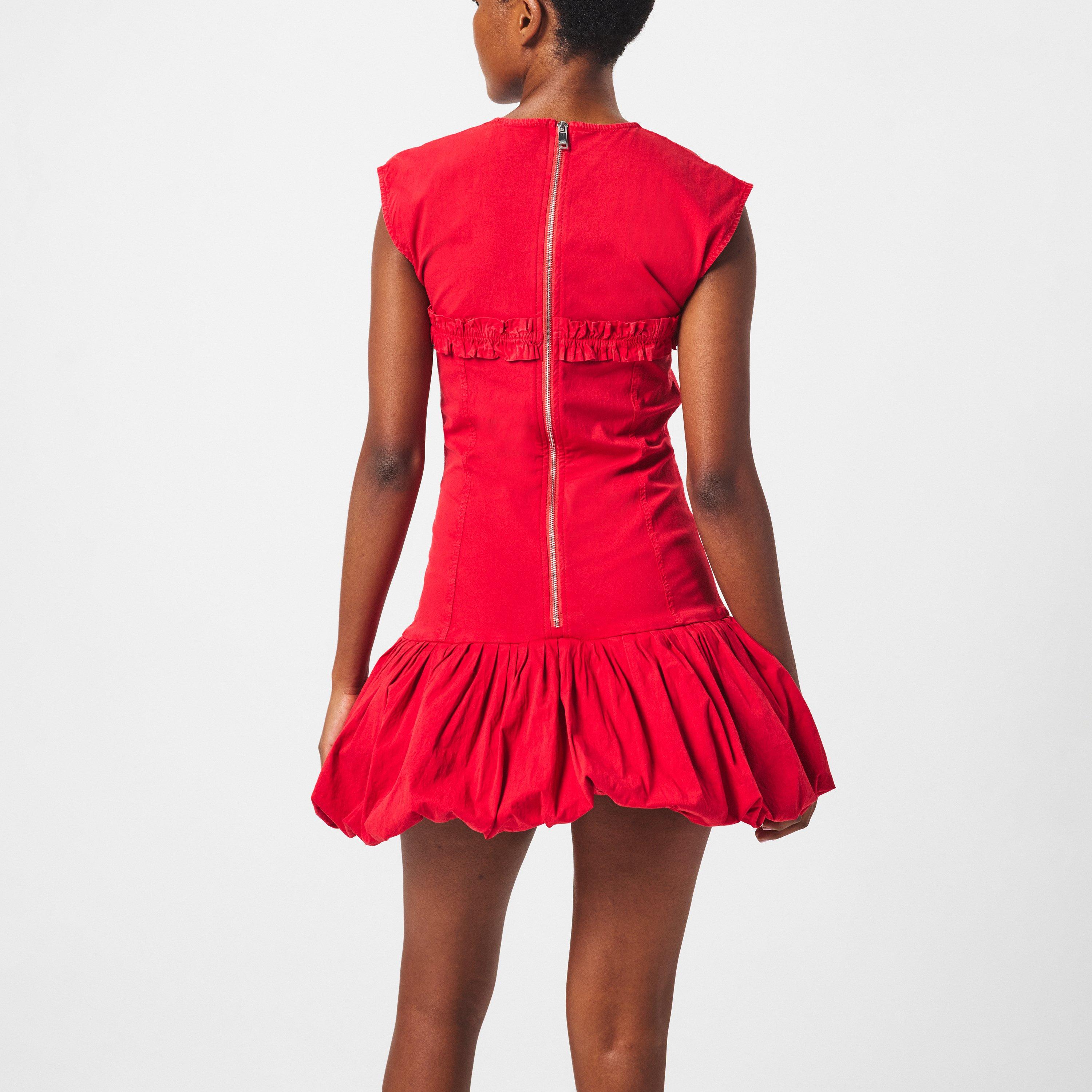 Ganni | Women's Corset Mini Peplum Dress | Peplum Dresses | FRASERS