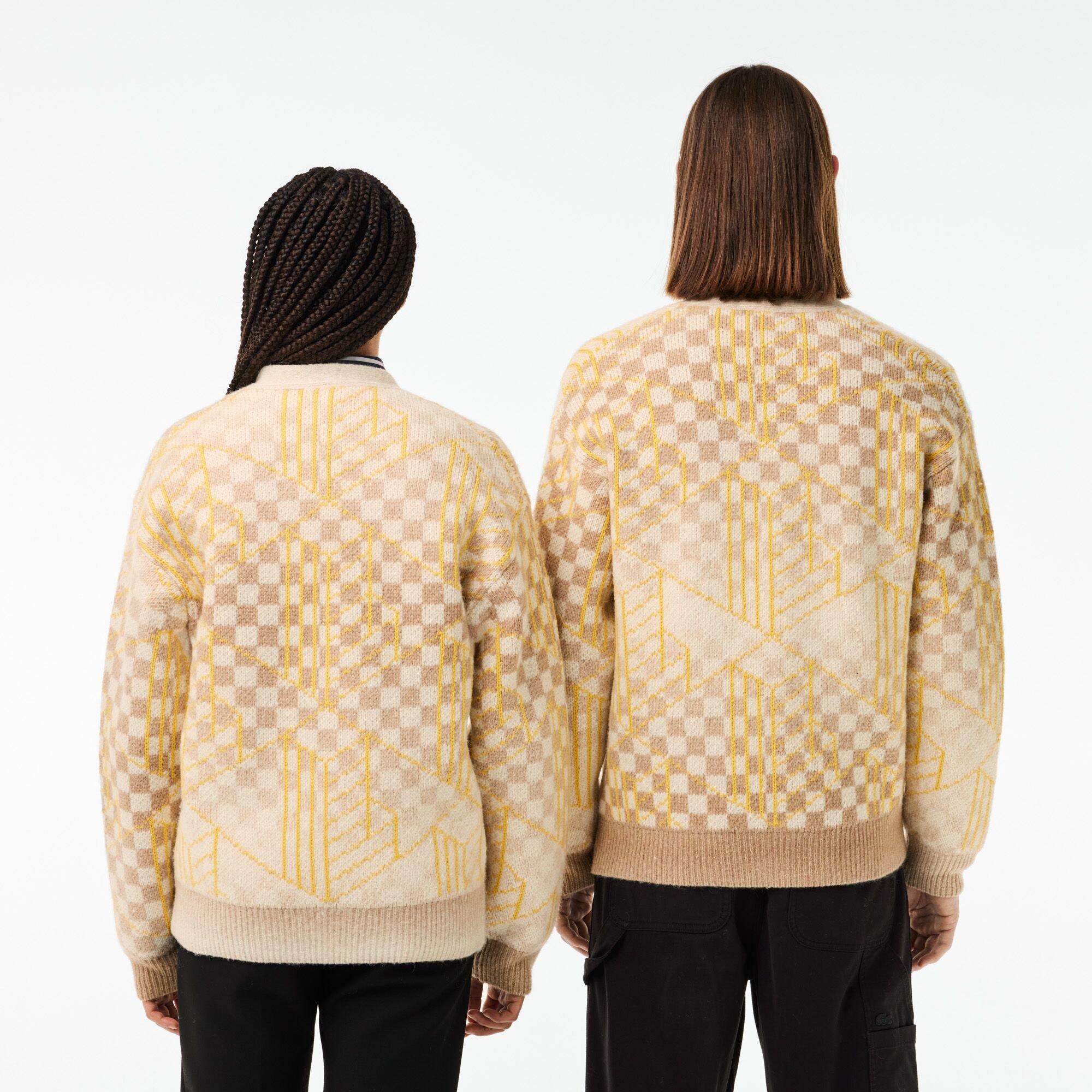 Lacoste | Monogram Motif Cardigan | Cardigans | USC