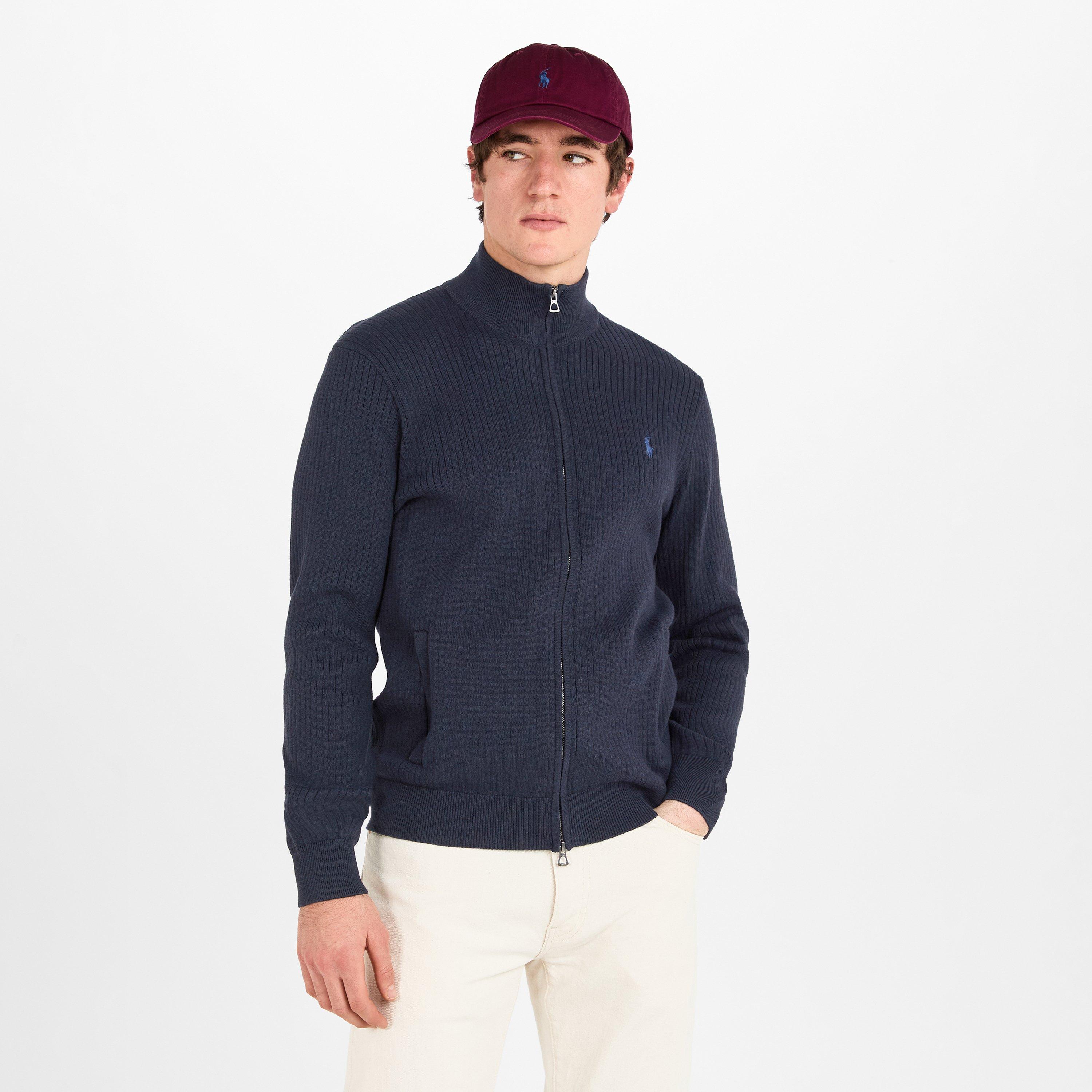 Polo Ralph Lauren Men's Knitted Full Zip Crew Neck Jumper | FRASERS