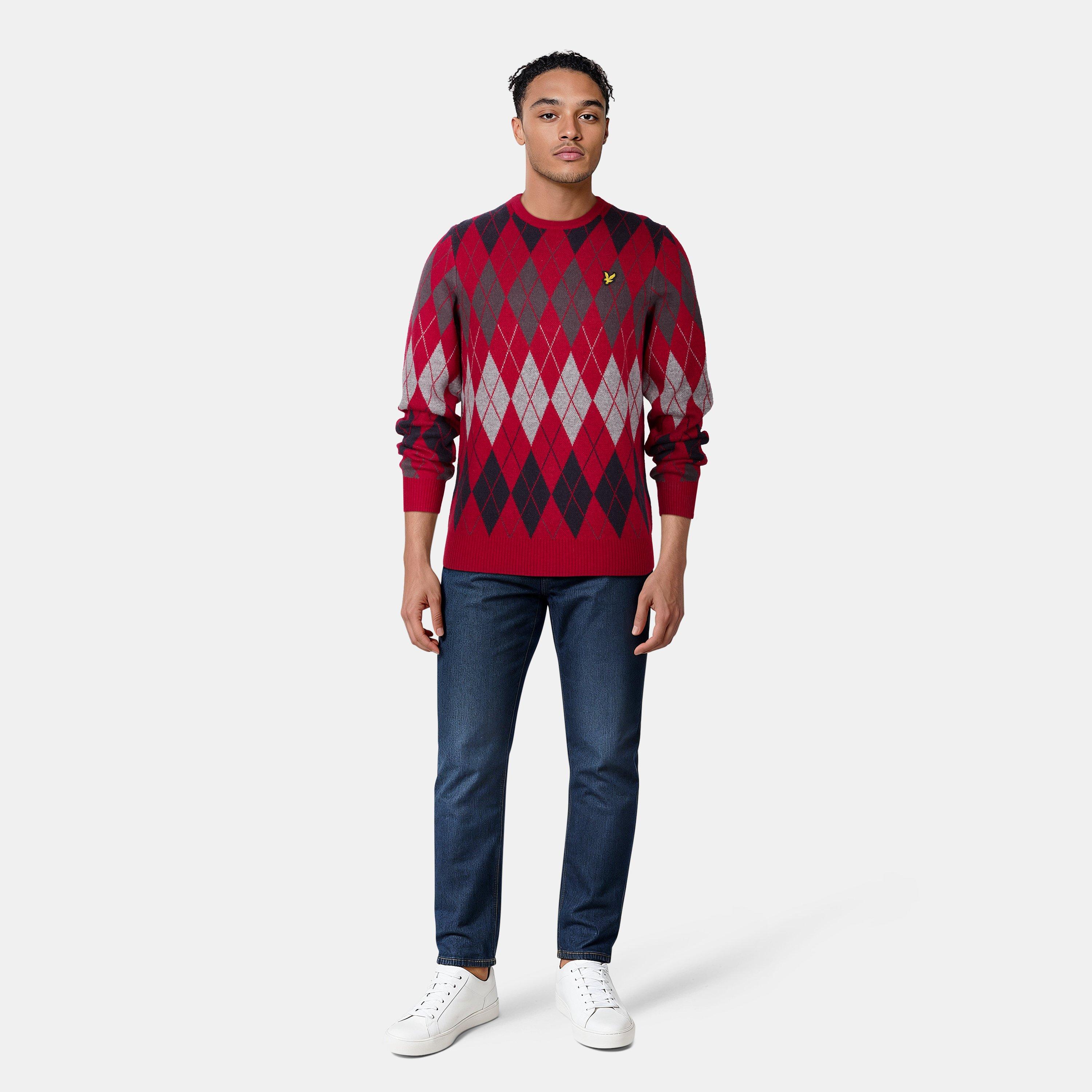 Lyle and Scott | Argyle Crew Neck Jumper | Crew Neck Jumpers | FRASERS