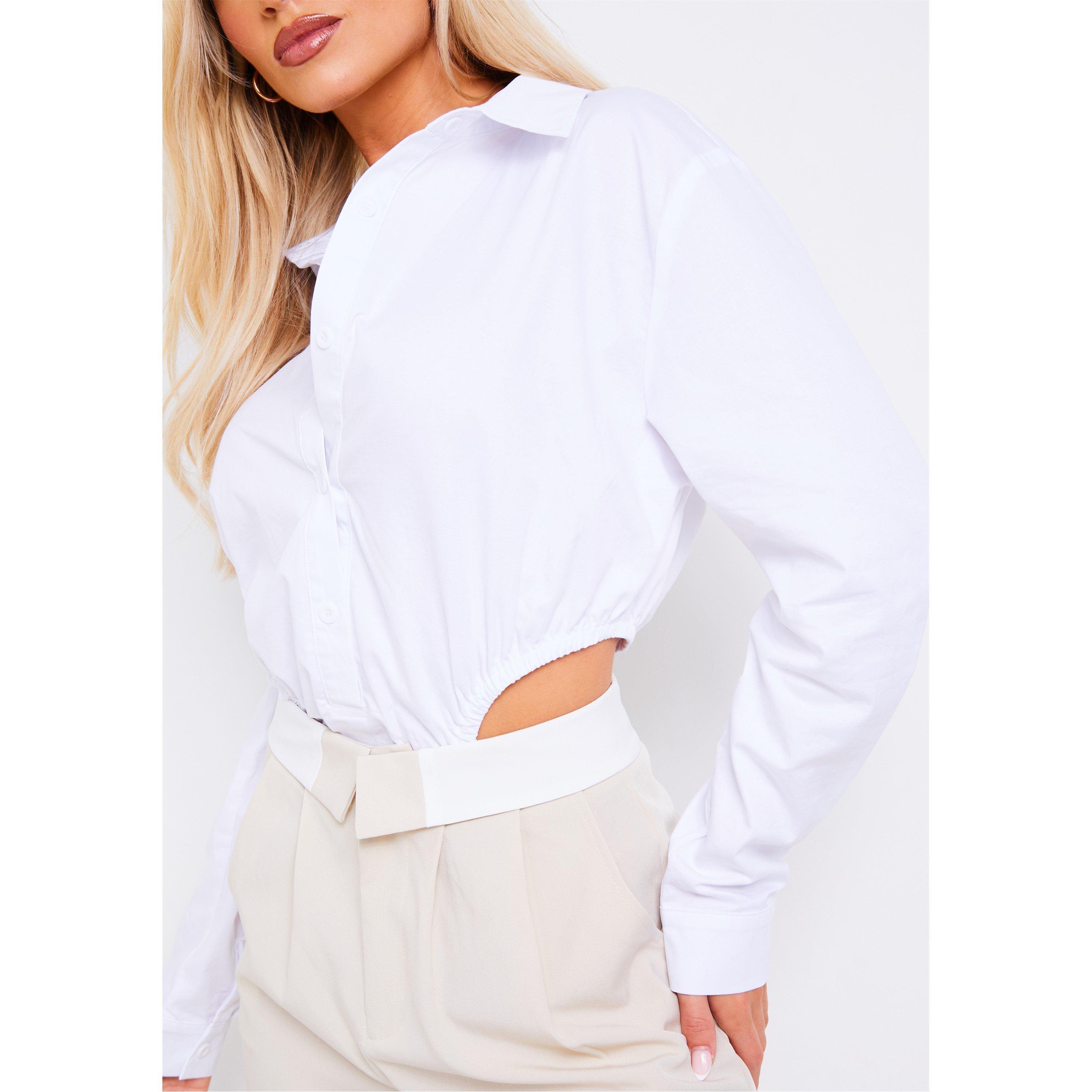 Missy Empire | Shirt Detail Bodysuit | Bodysuits | FRASERS