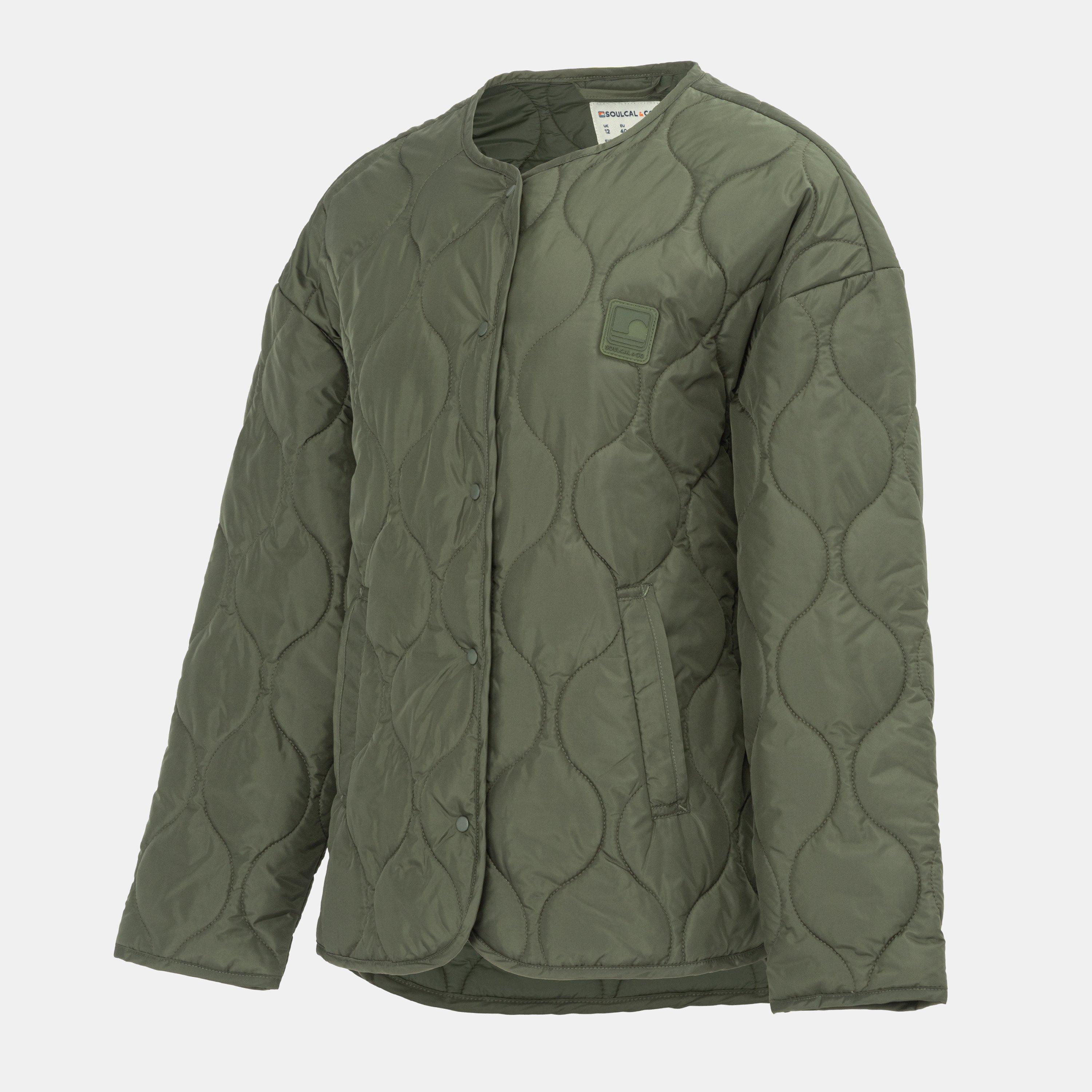 SoulCal Women's Collarless Long Sleeve Quilted Jacket | Sports Direct