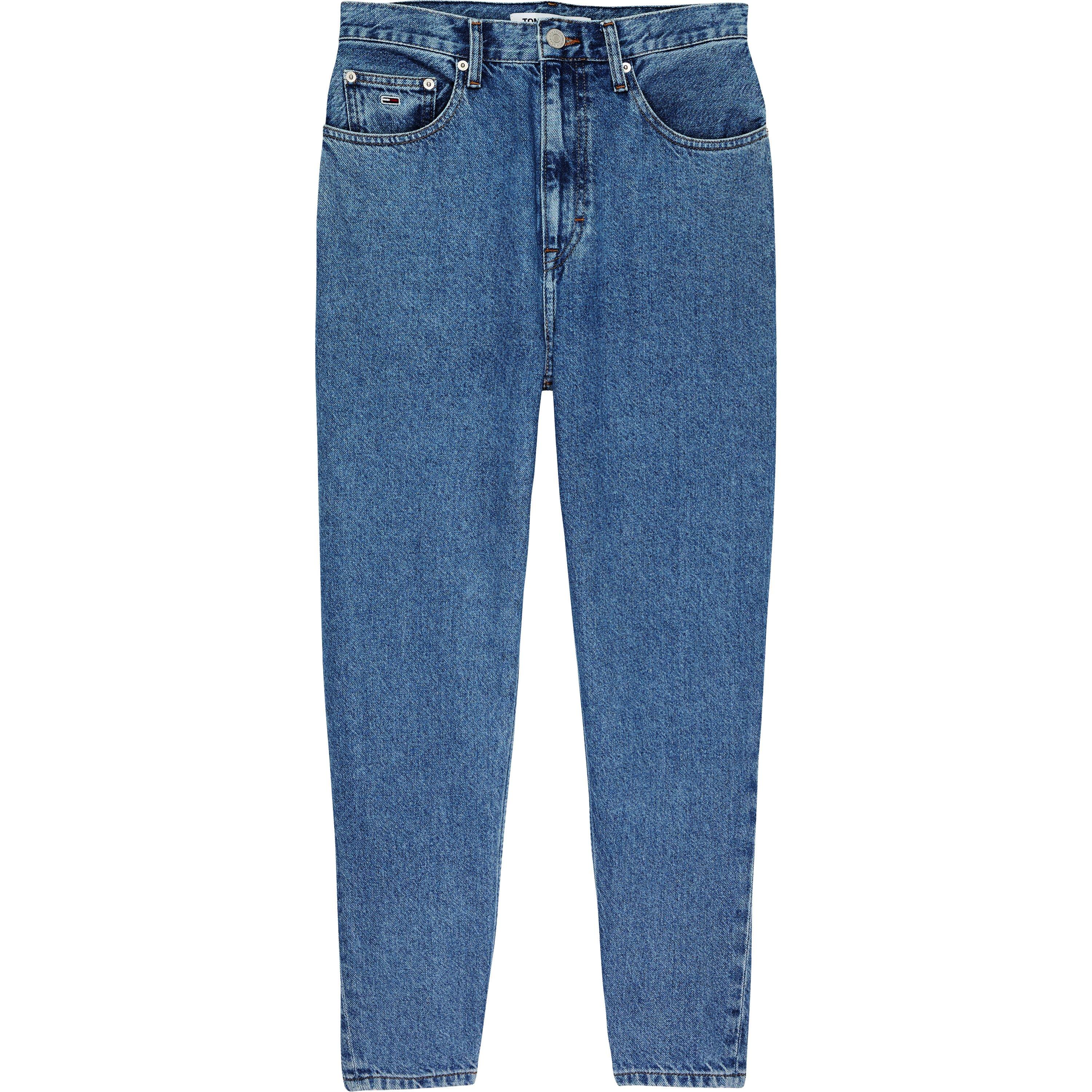 Tommy Jeans | Women's Tapered Mom High Waisted Cotton Straight Leg ...
