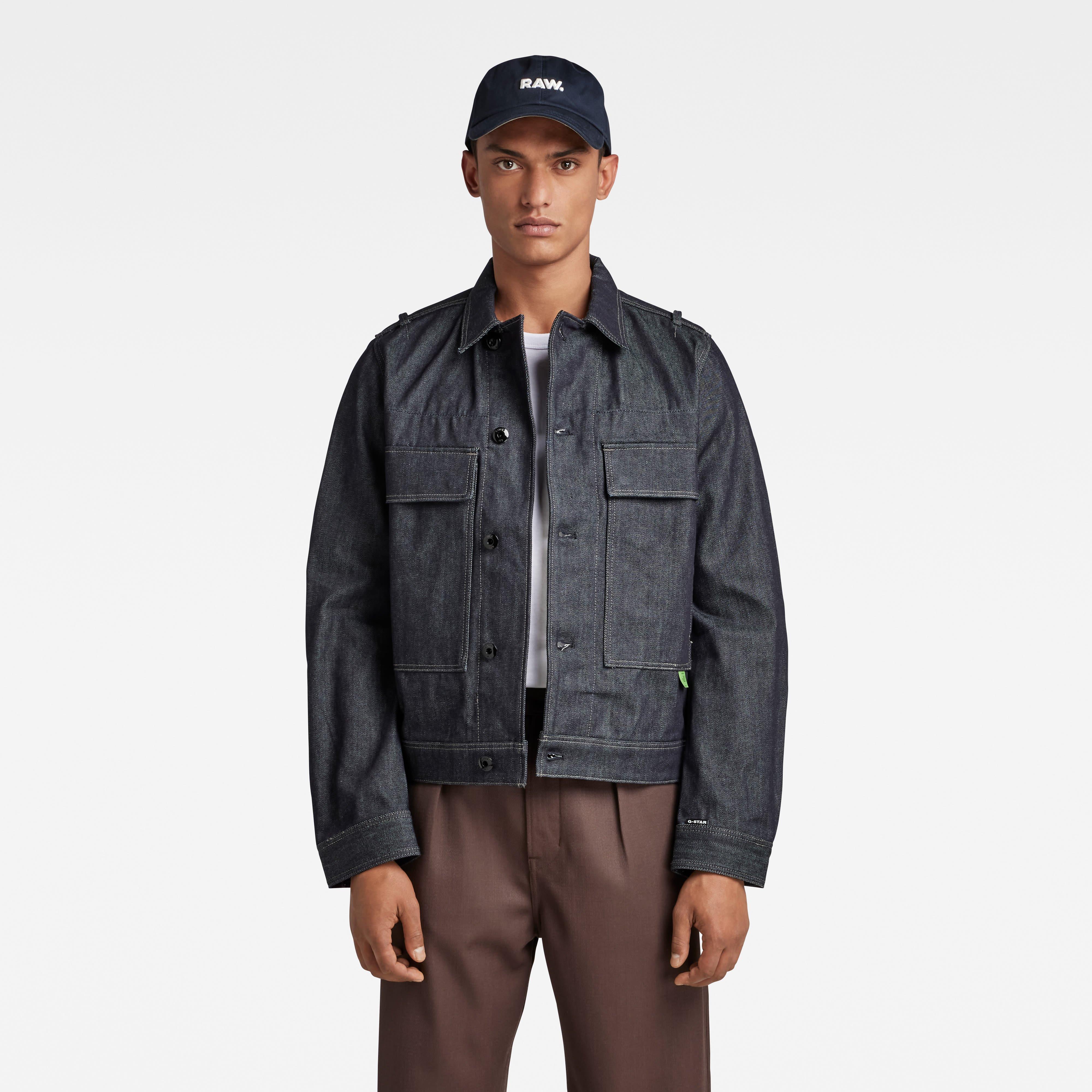 G Star Men's Utility Flap Pocket Cotton Long Sleeve Field Jacket | USC