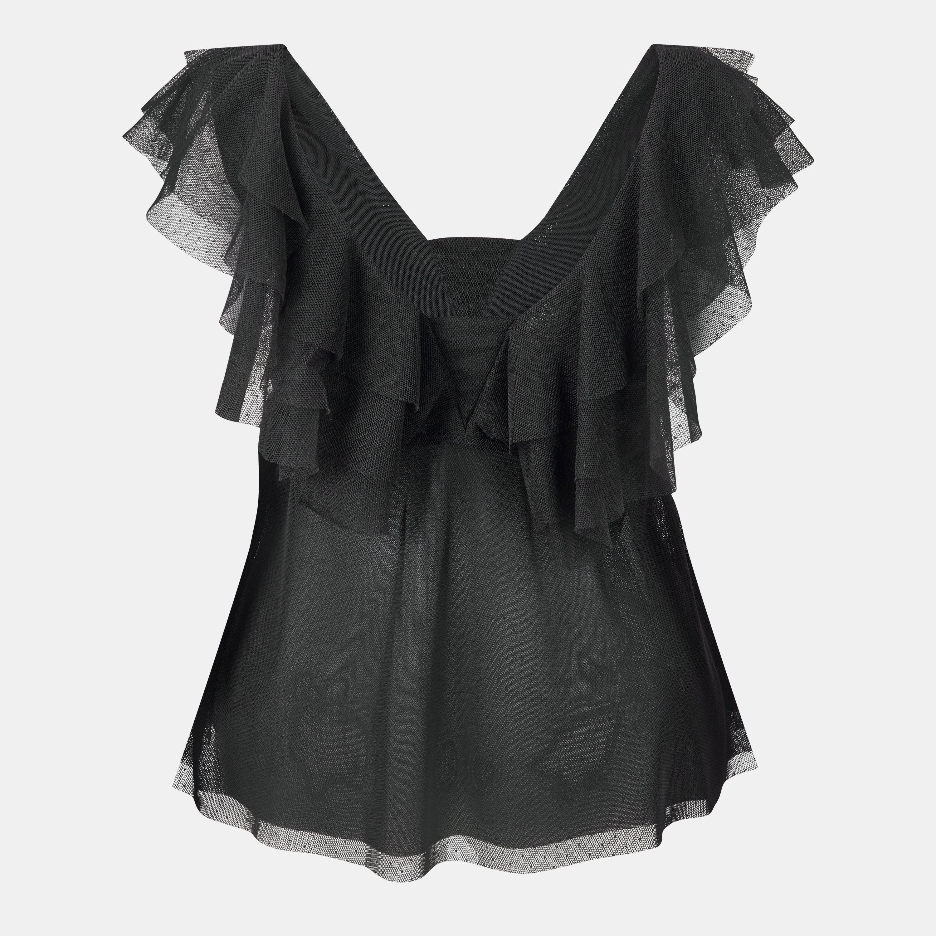 Ted Baker | Waterfall Neck Puff Sleeve Top | Puff Sleeve Tops | FRASERS