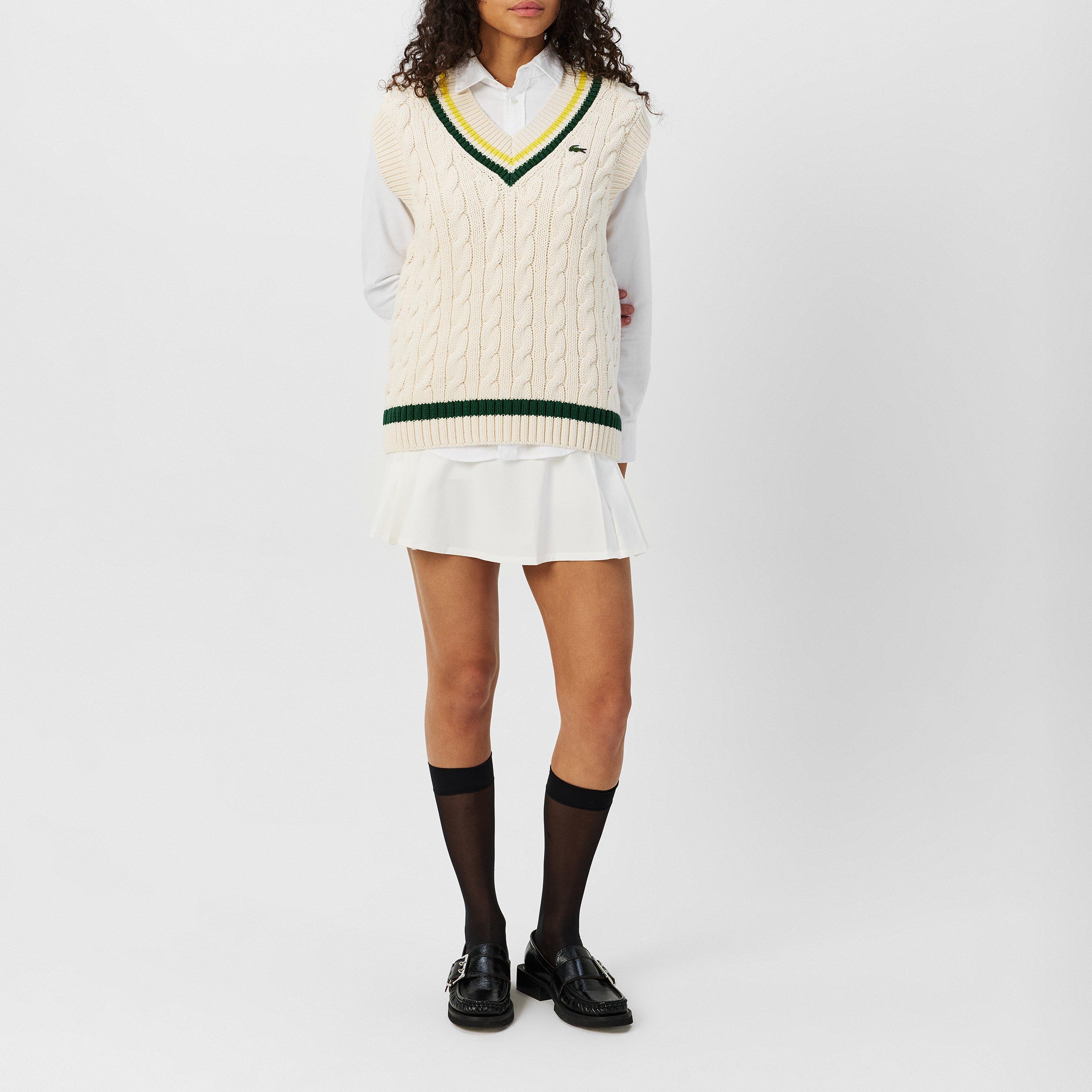 Lacoste | Women's Cable Knit Crew Neck Jumper | Crew Neck Jumpers | FRASERS