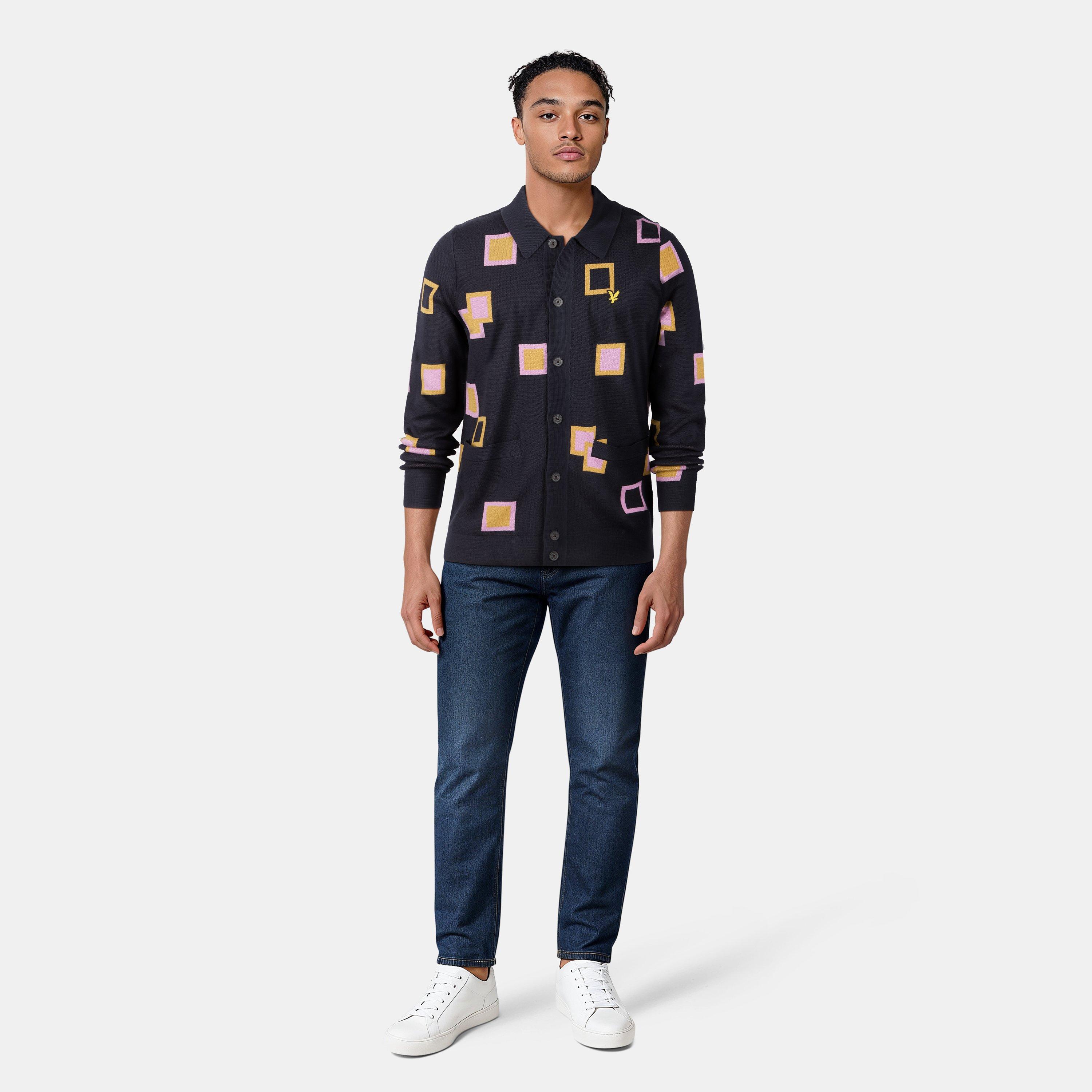 Lyle and Scott Men's Square Knitted Cardigan | USC
