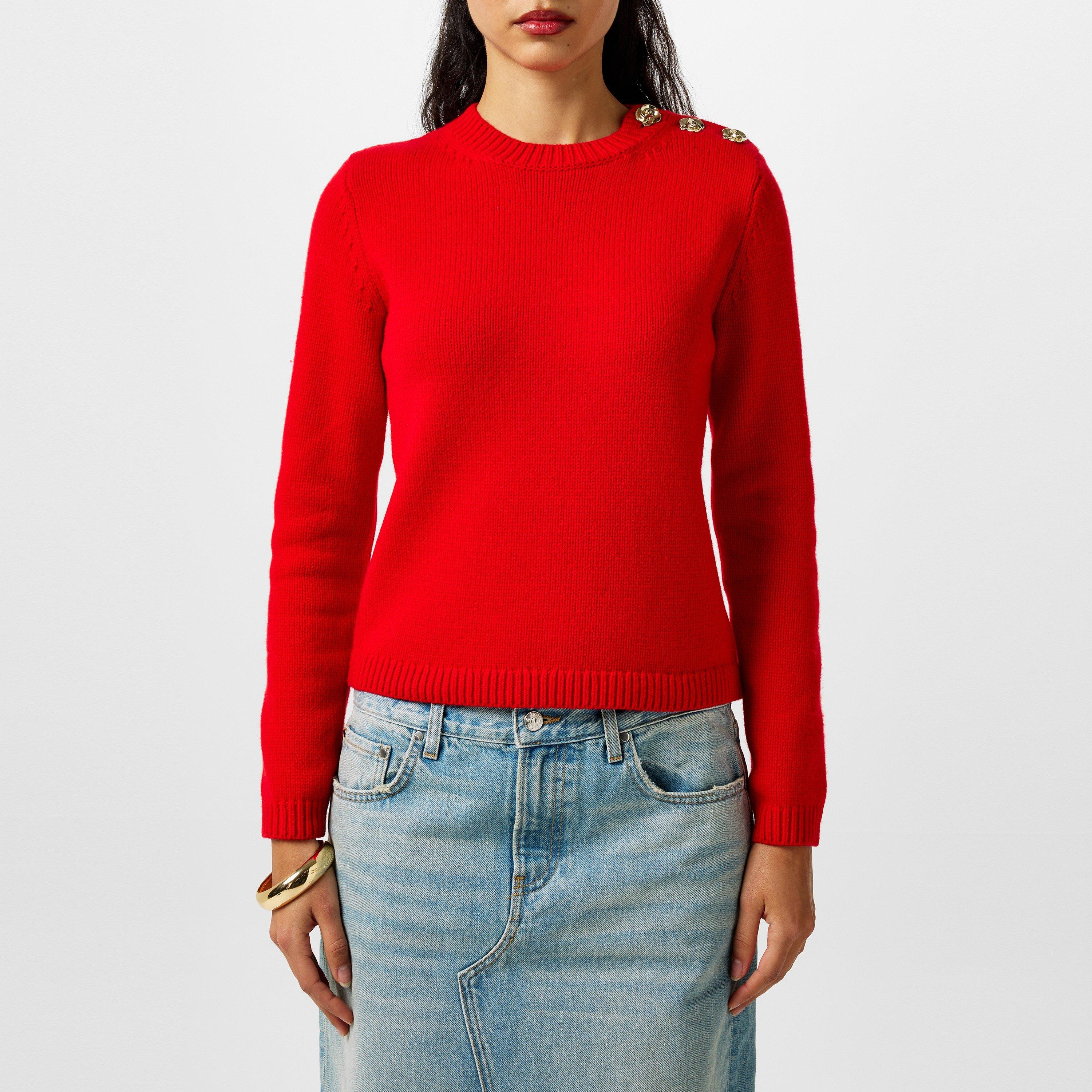 Ted Baker | Women's Janha Wool Long Sleeve Crew Neck Jumper | Crew Neck ...