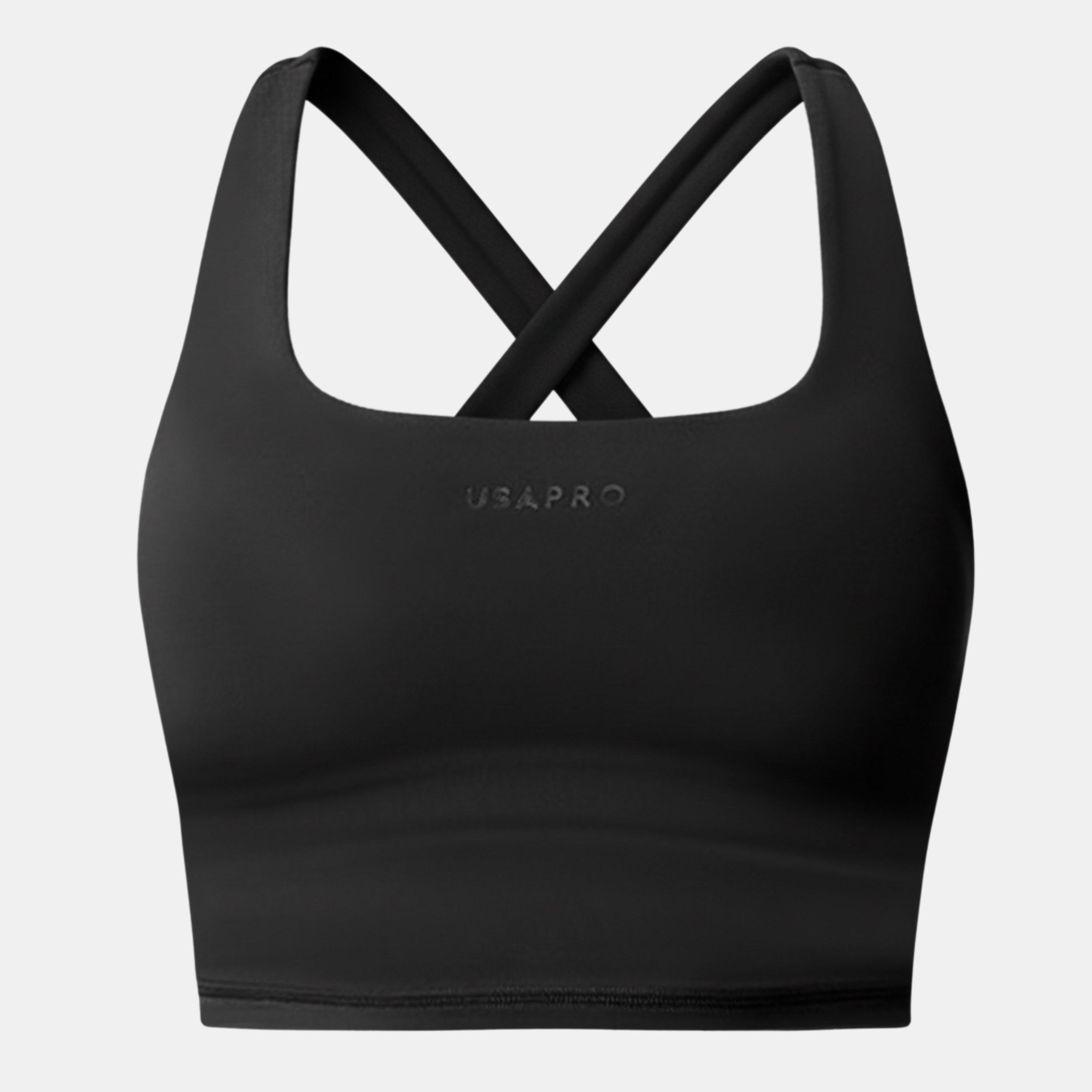 USA Pro | Pro Square Neck Bra Womens | Medium Impact Sports Bras ...