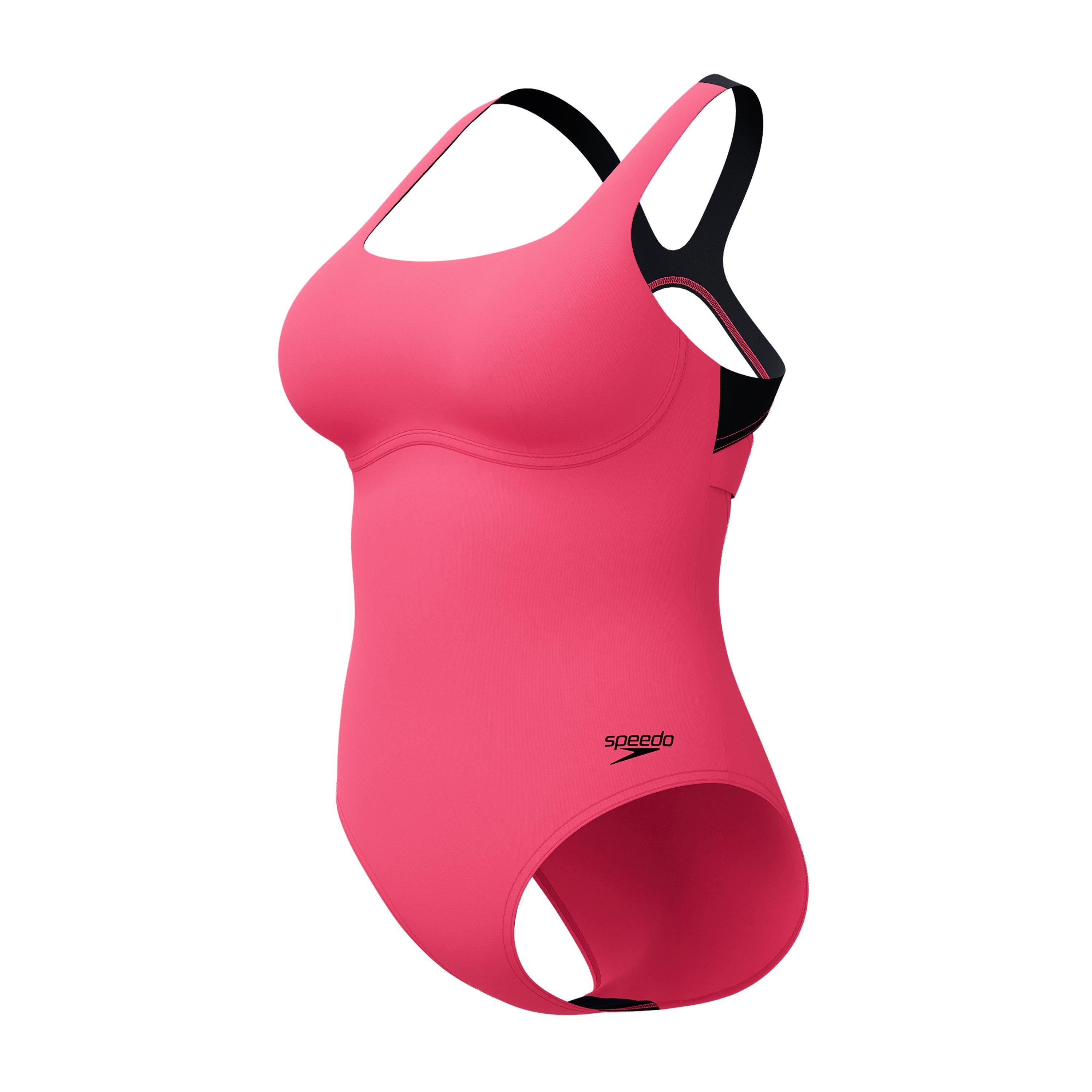 Speedo | Womens Flex Band Swimsuit with Built in Swim Bra | One Piece ...