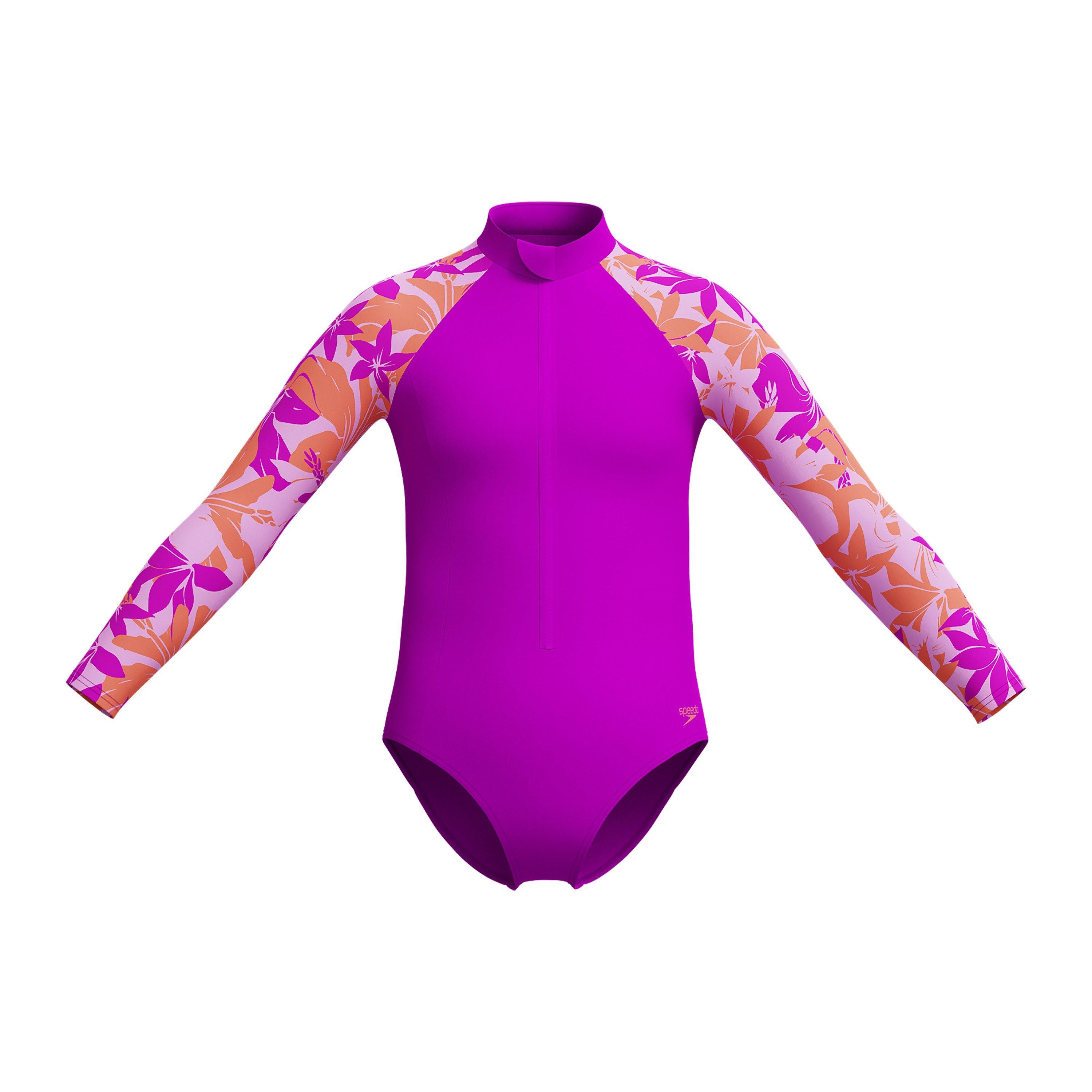 Speedo | Long Sleeve Swimsuit Juniors | One Piece Swimsuits | Sports ...