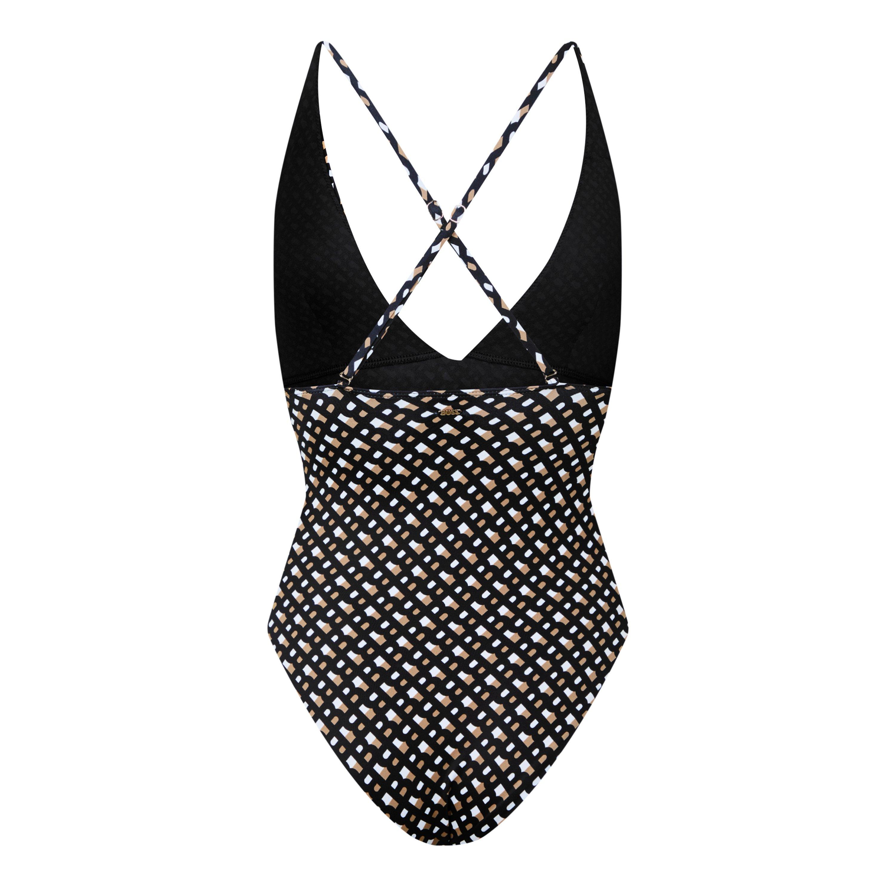 Boss Bodywear | Boss Bb Monogram Swimsuit 10269296 | Plunge Swimsuits ...