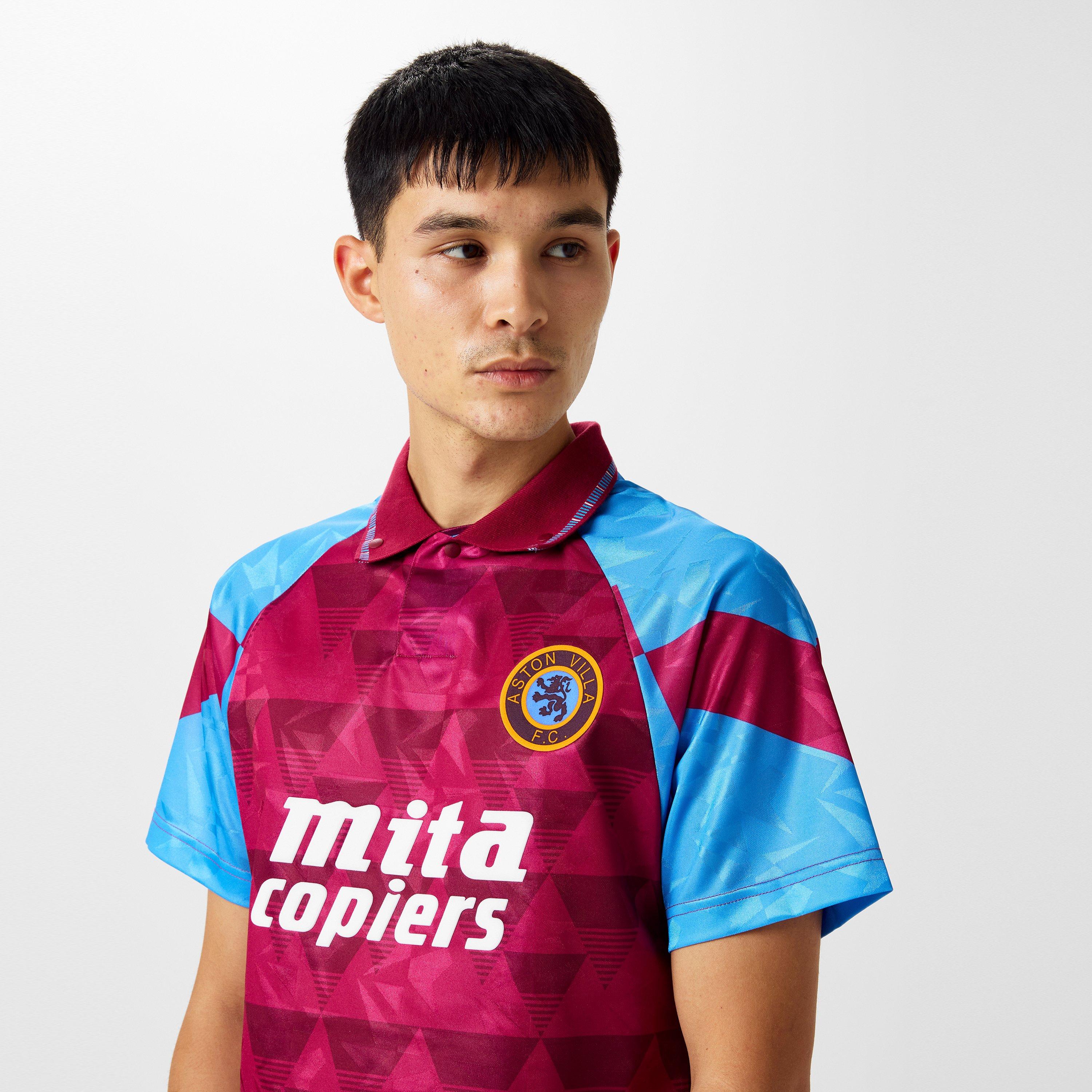 SD Aston Villa Home Shirt 1990 1991 Adults