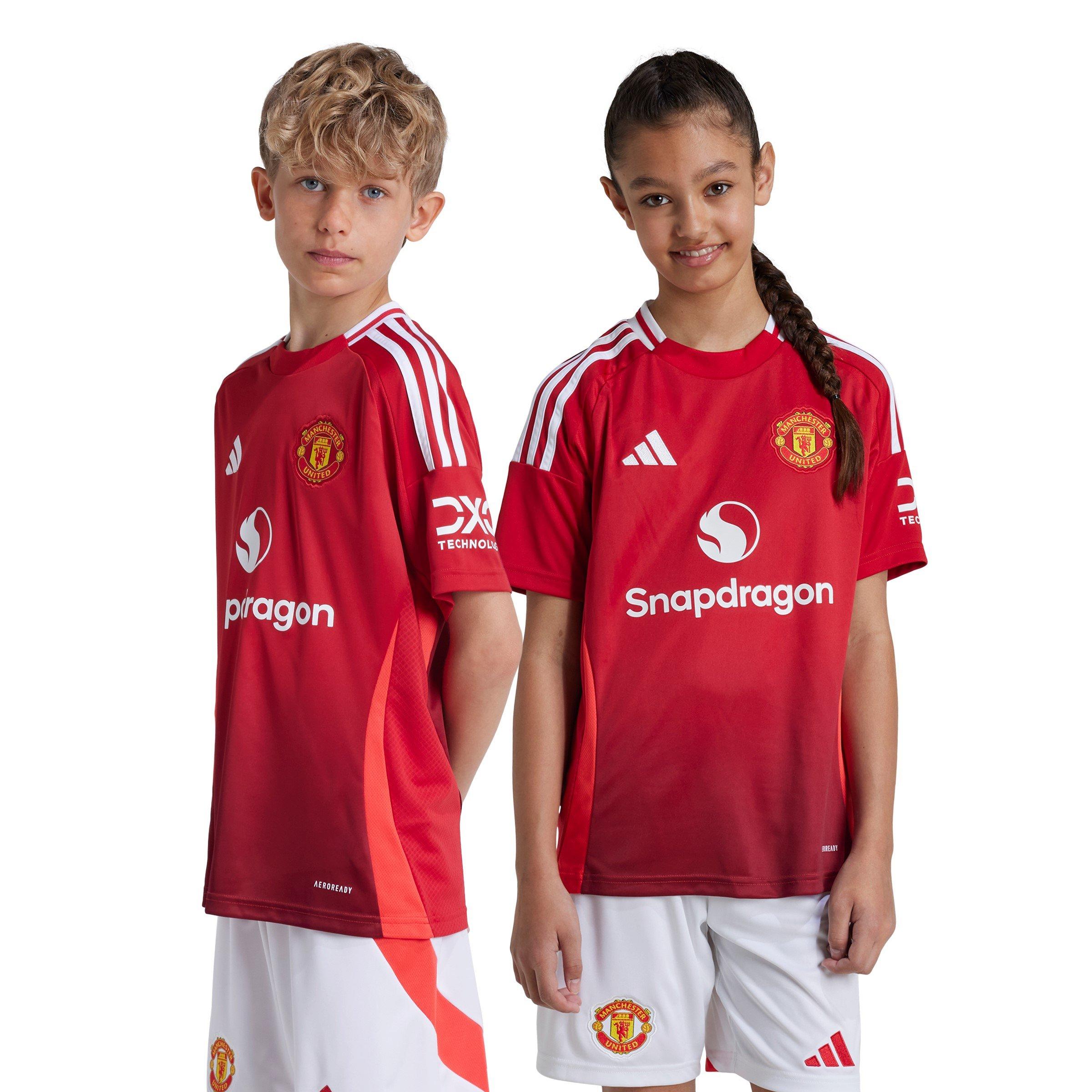 adidas | Manchester United Home Shirt 2024 2025 Juniors | Domestic ...