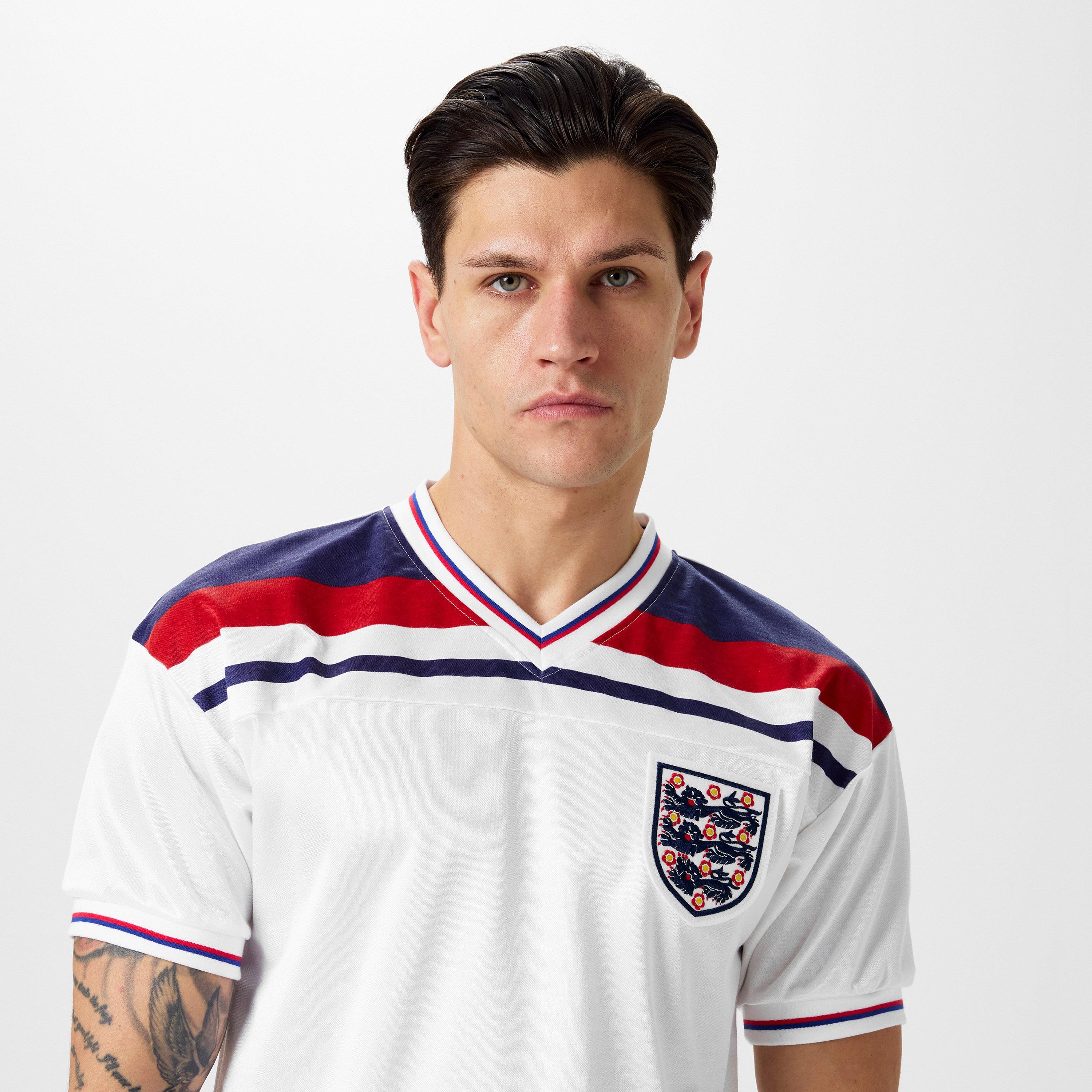 Score Draw | England 1982 Home Short Sleeve Retro Football Shirt ...