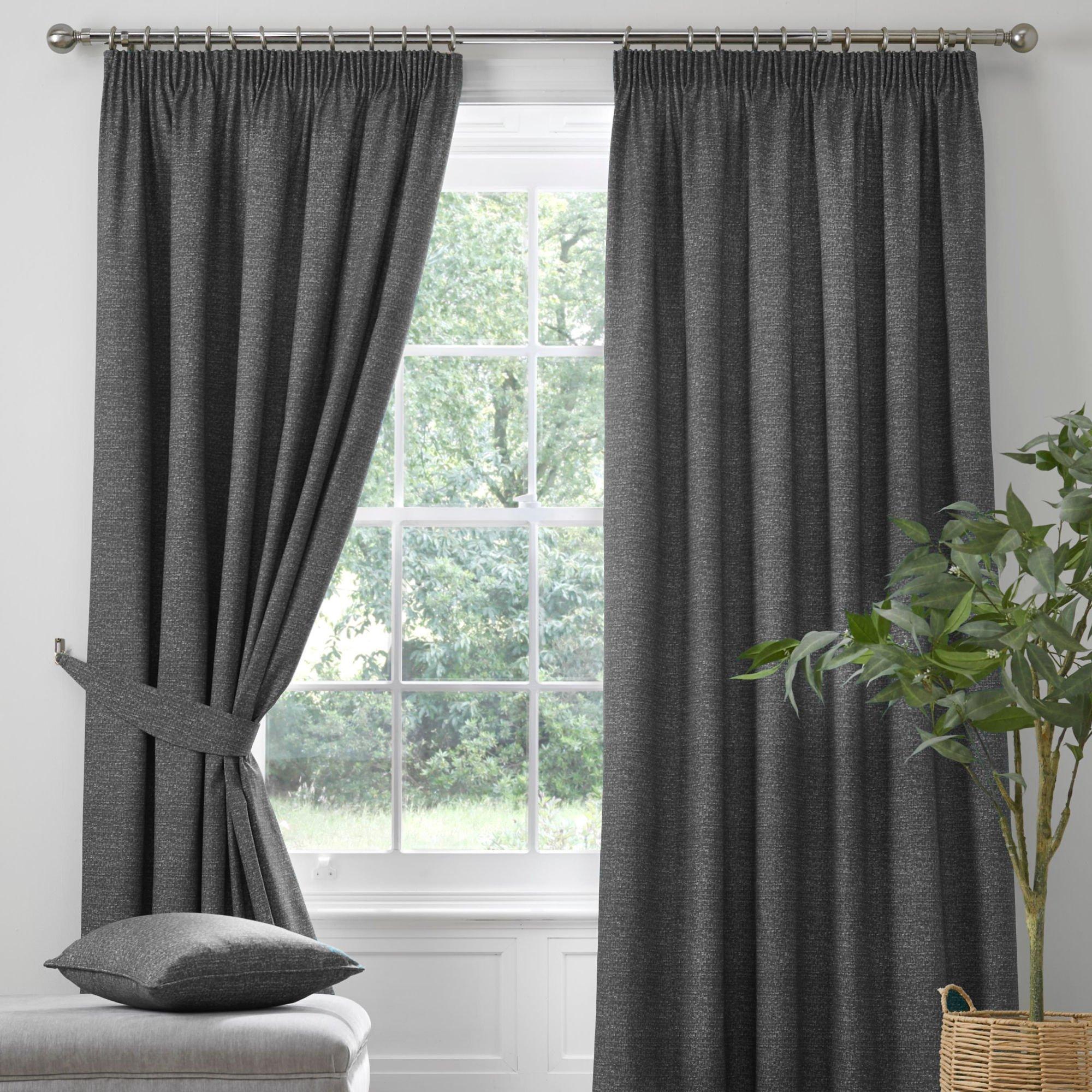 Dreams and Drapes | Pembrey Textured Print Pencil Pleat Curtains Teal ...
