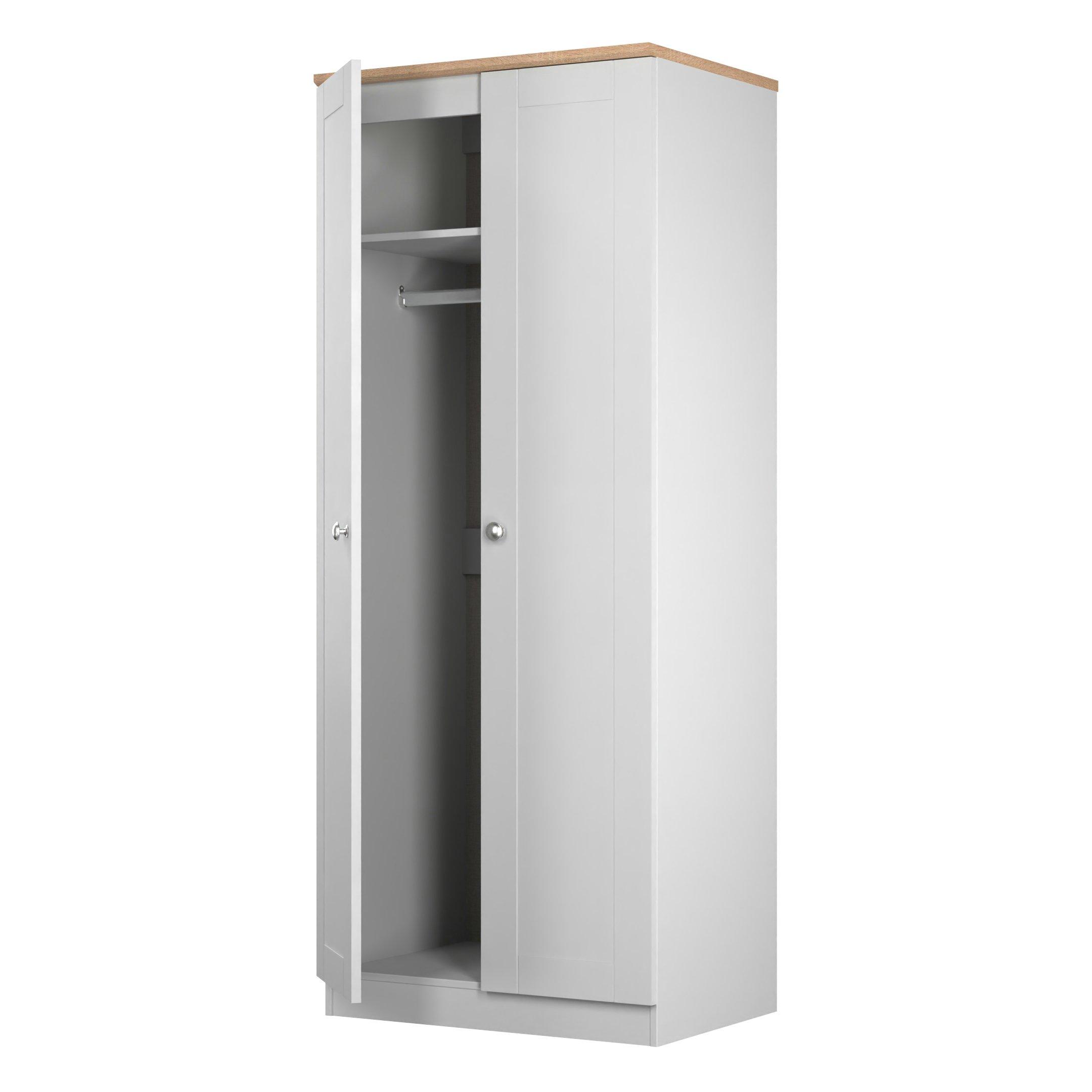Welcome Furniture Sussex Tall Plain Double Wardrobe - Ready Assemble ...