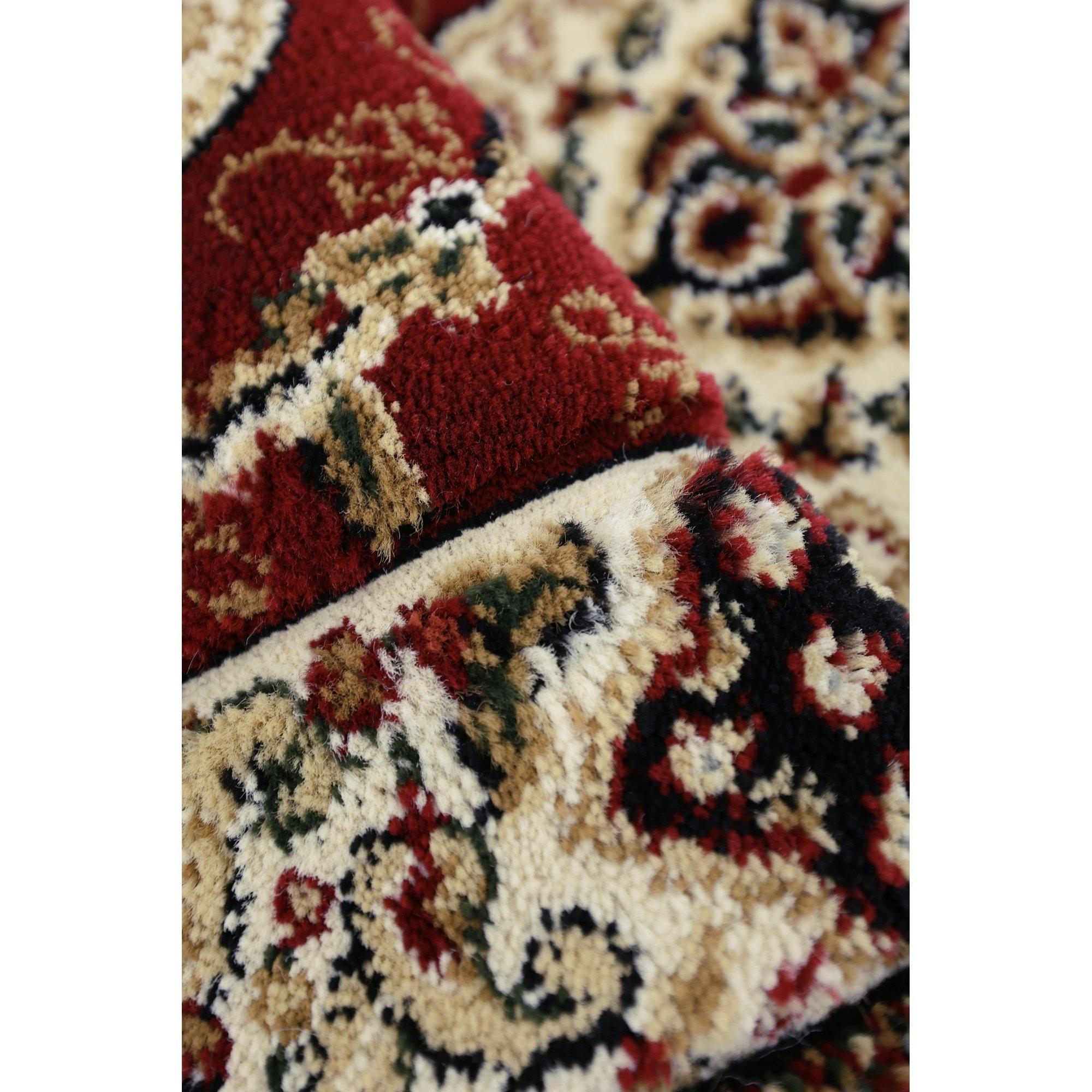 Homemaker Victoria Traditional Circular Rug Red | FRASERS