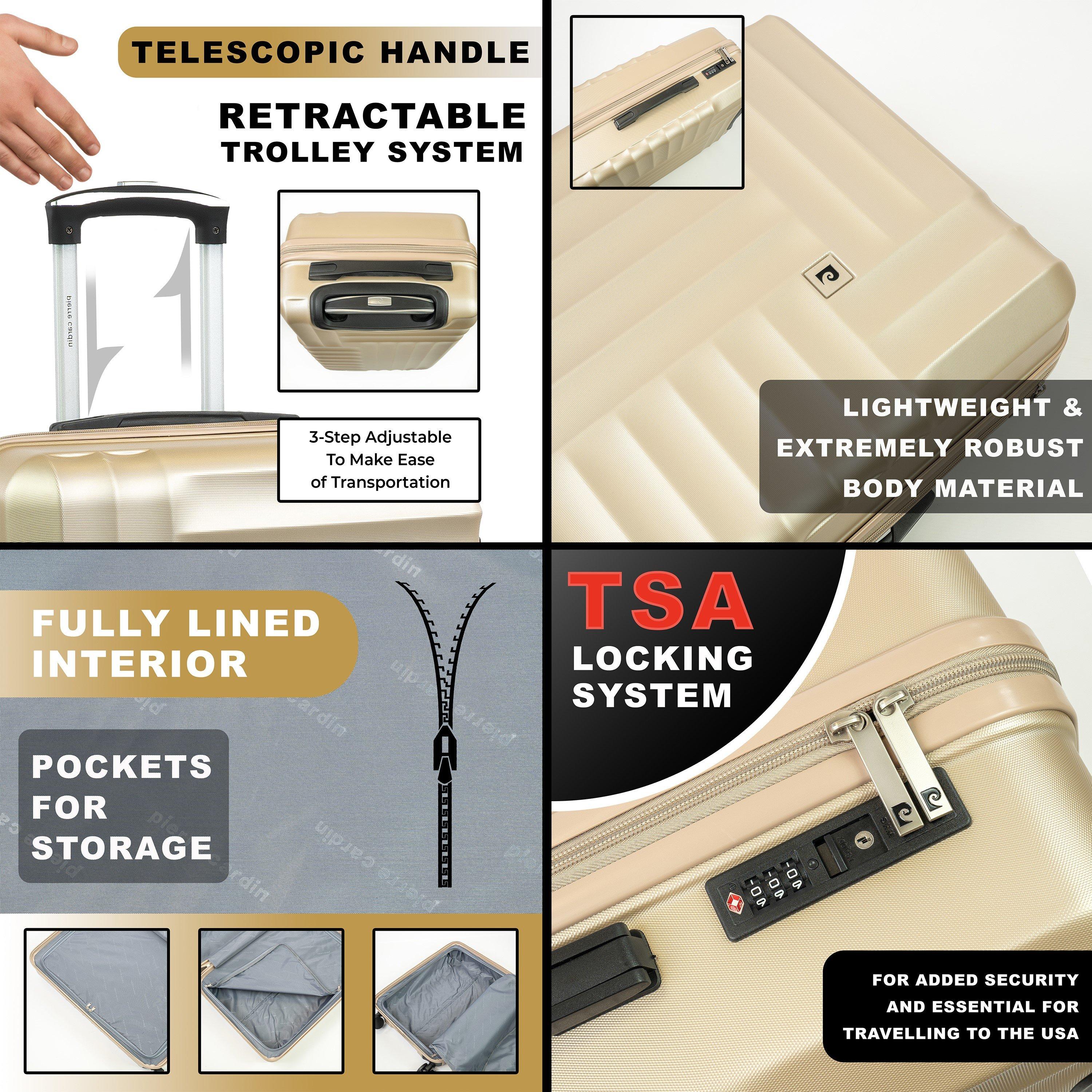 Pierre Cardin | Soleil Hard Shell Cabin Suitcase Small Luggage ...