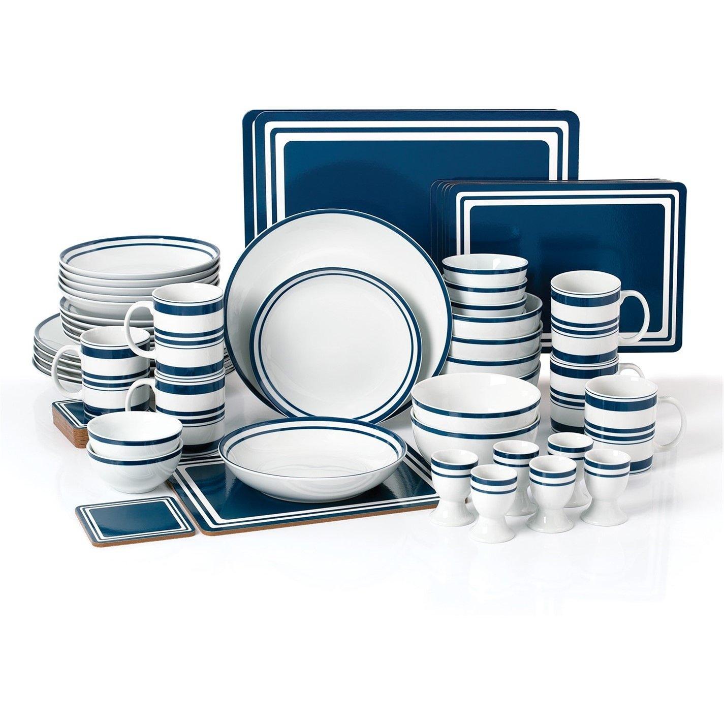 Waterside 56pc Bistro Blue Dinner Set | FRASERS