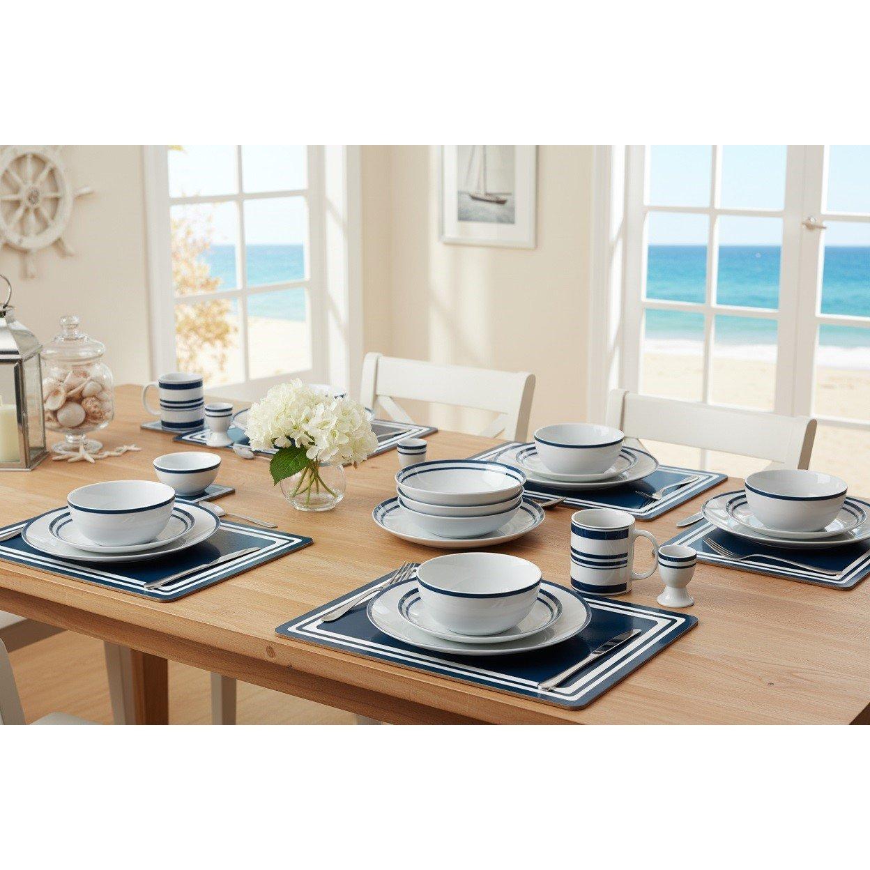 Waterside 56pc Bistro Blue Dinner Set | FRASERS