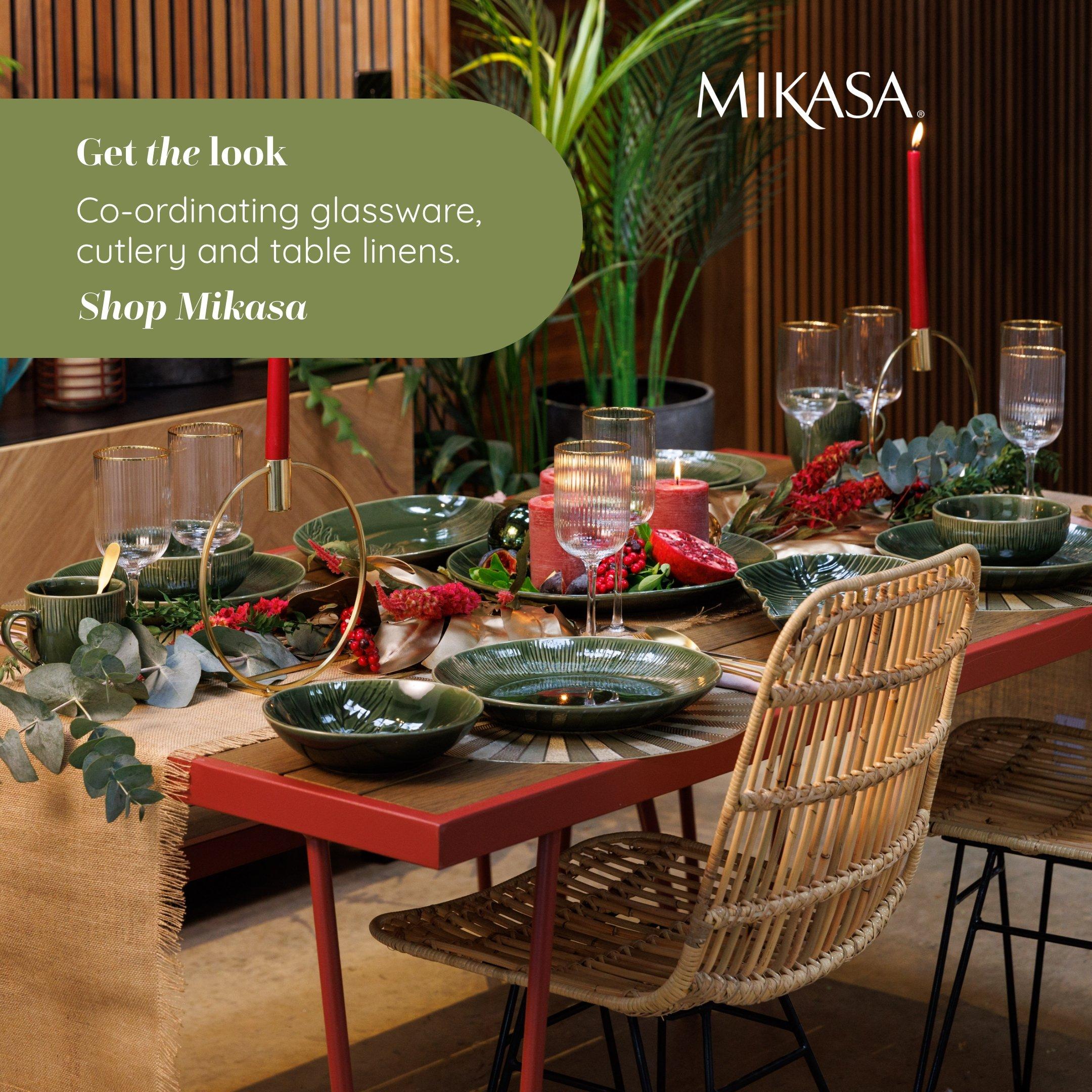 Mikasa Jardin 12-Piece Stoneware Dinner Set | FRASERS