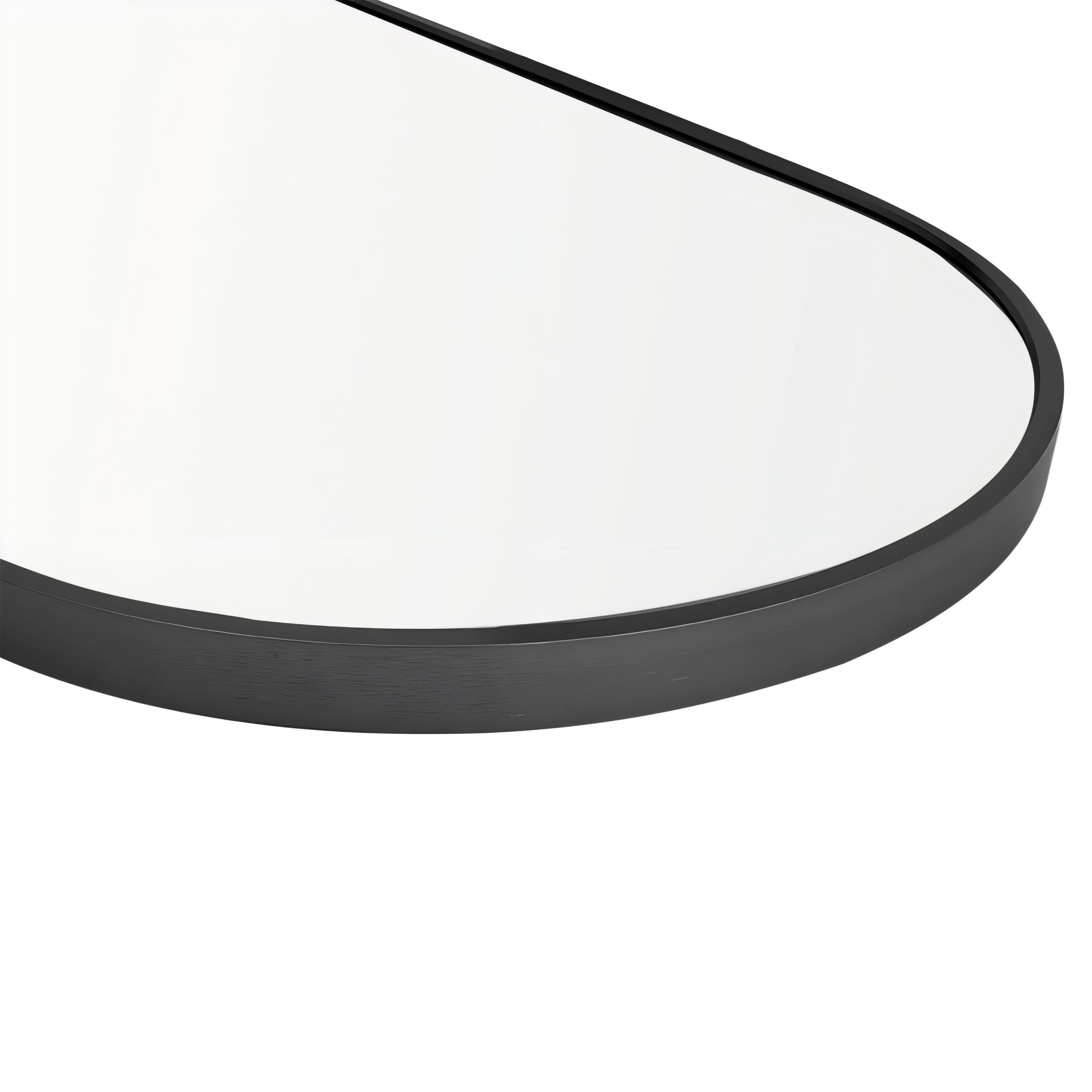 LIFE IDEAS | Black Oval Frame Self-adhesive Full Length Mirror | Wall ...