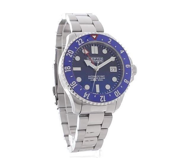 Depth Charge | Charge Stainless Steel Blue Dial Dive Watch | Analogue ...