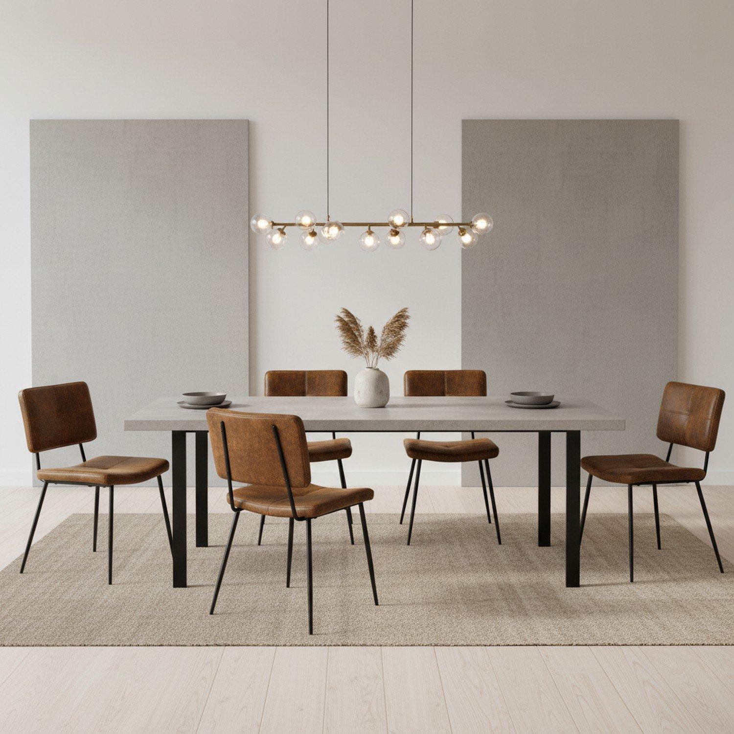 Urban Meuble | Brown Dining Chair Modern Style Comfy Seating | Dining ...