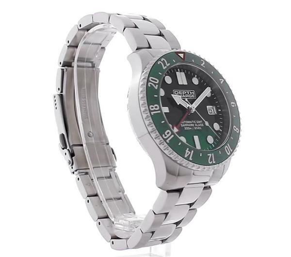 Depth Charge | Charge Stainless Steel Green Dial Dive Watch | Analogue ...