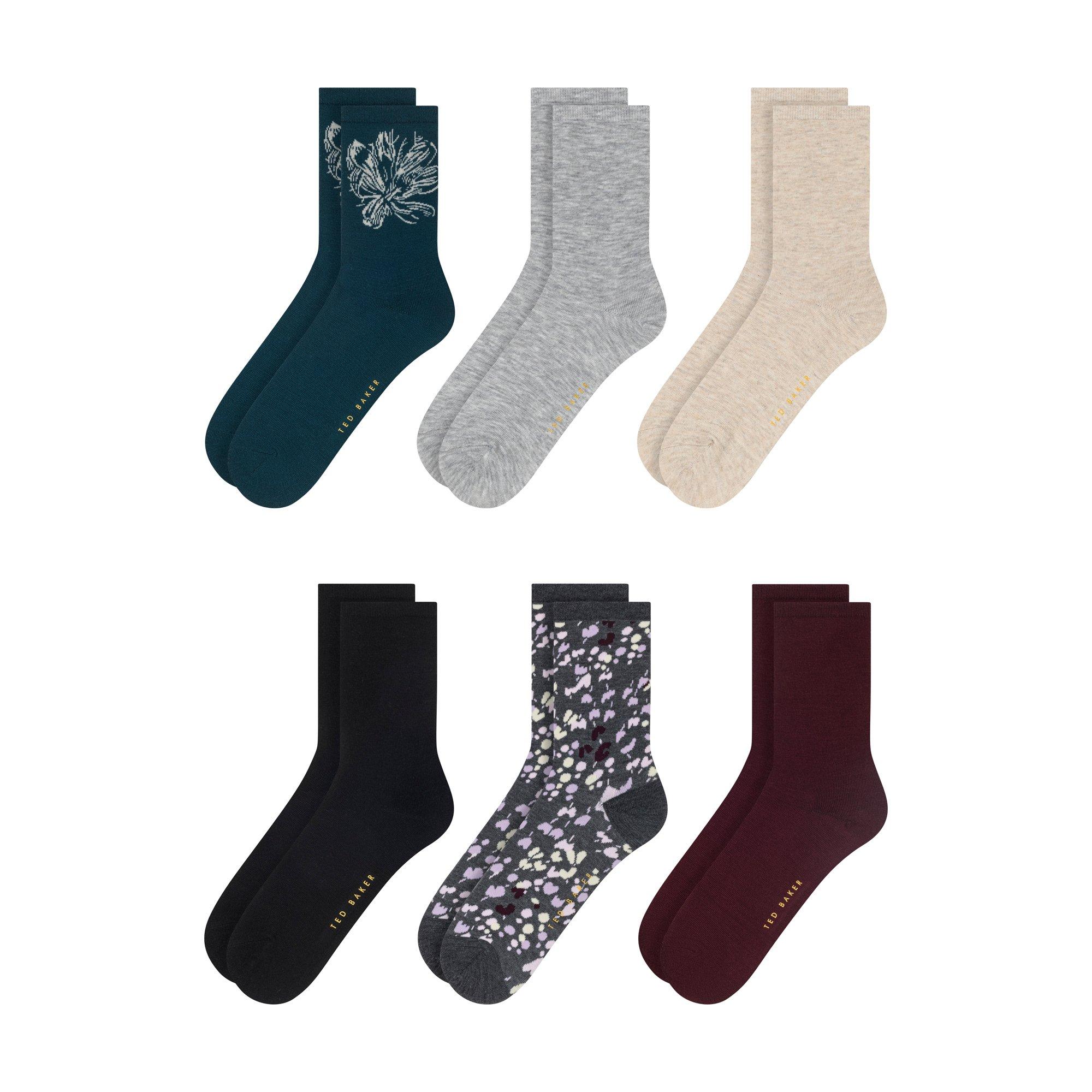 Ted Baker | Ted 6Pk Crew Ld61 | Crew Socks | FRASERS