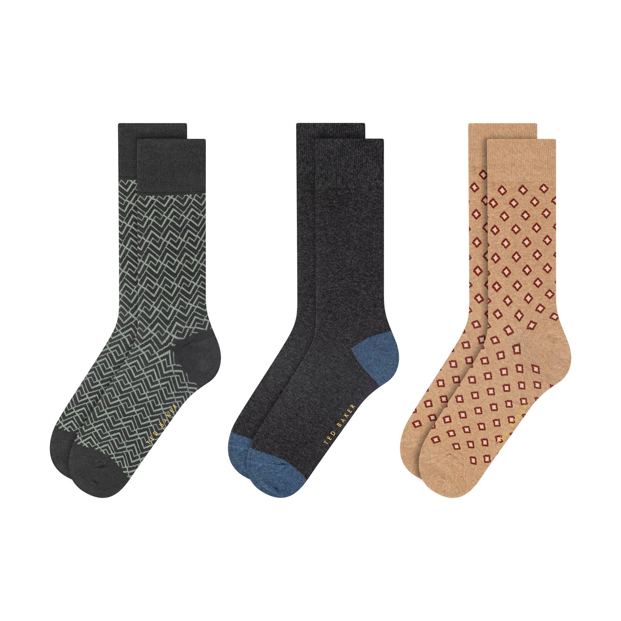 Ted Baker Men's Formal Ribbed Cuff Crew Socks | USC