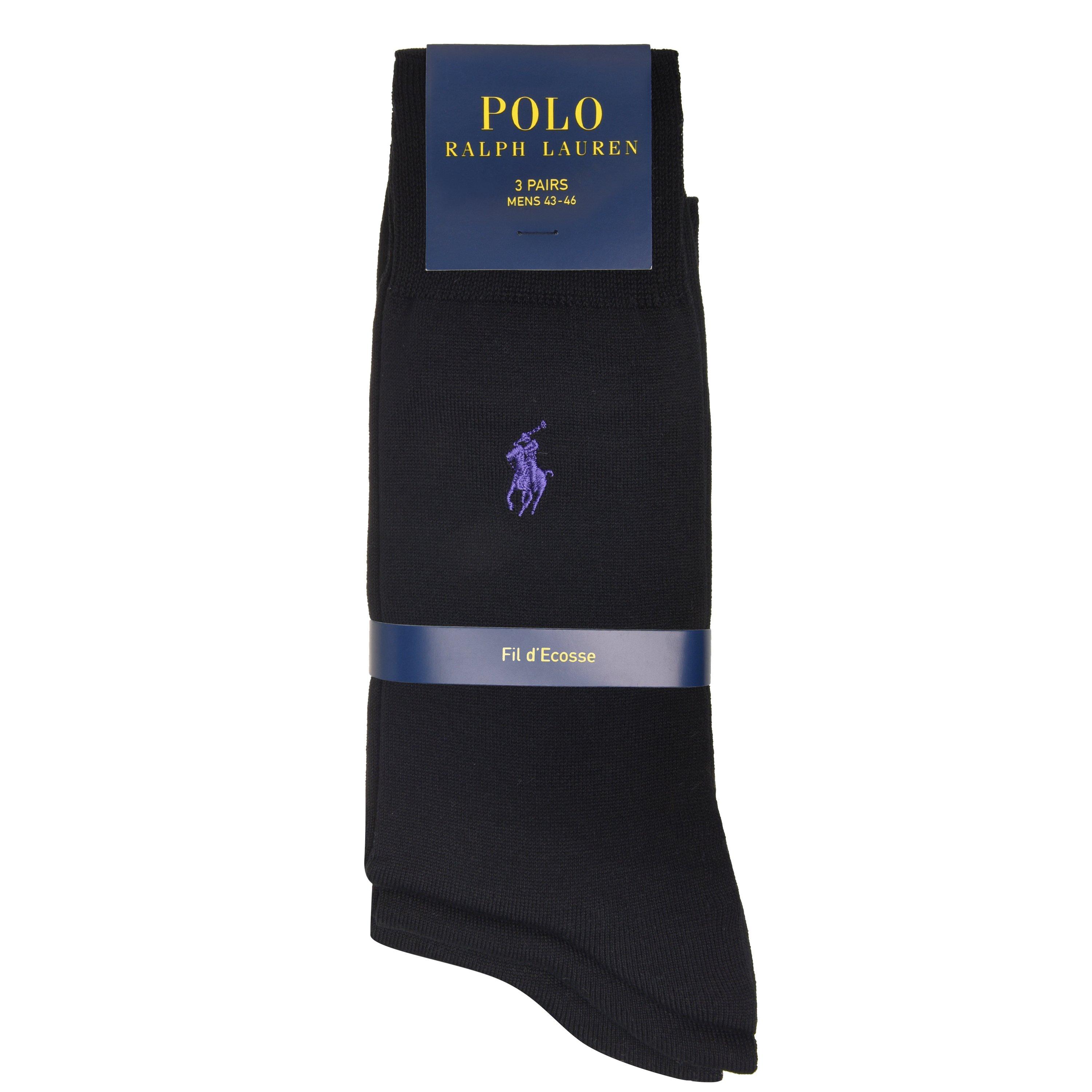 Polo Ralph Lauren Bodywear | Men's Cotton Logo 3 Pack Crew Socks | Crew ...
