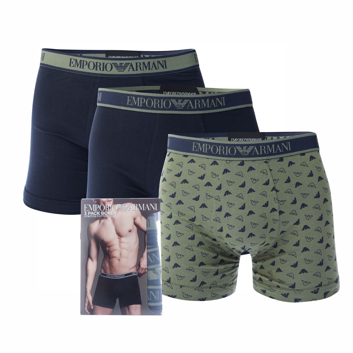 Emporio Armani | 3 Pack of Core Logo Boxers | Boxers | USC