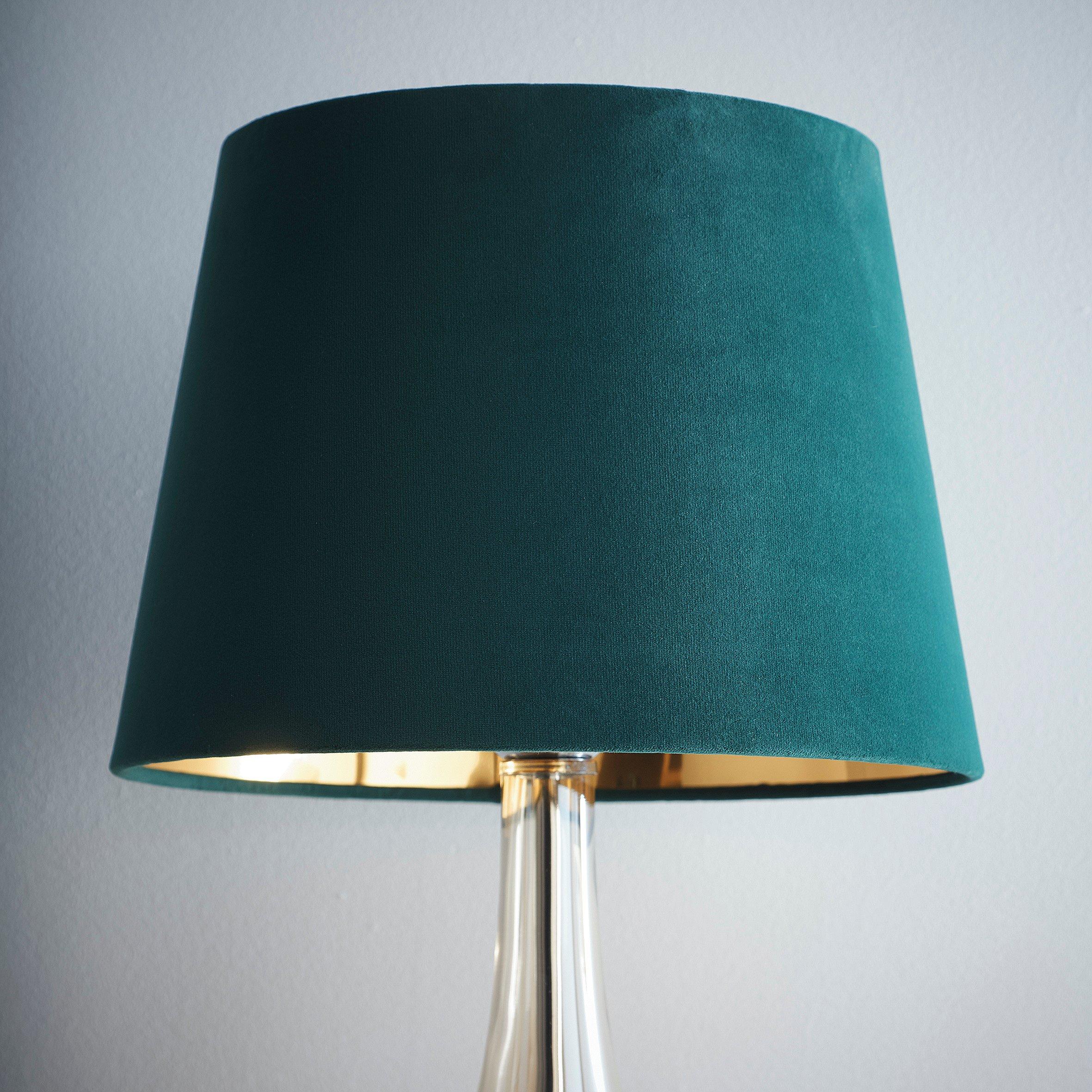 K Living Green Velvet Empire Light Shade Gold Inner | FRASERS