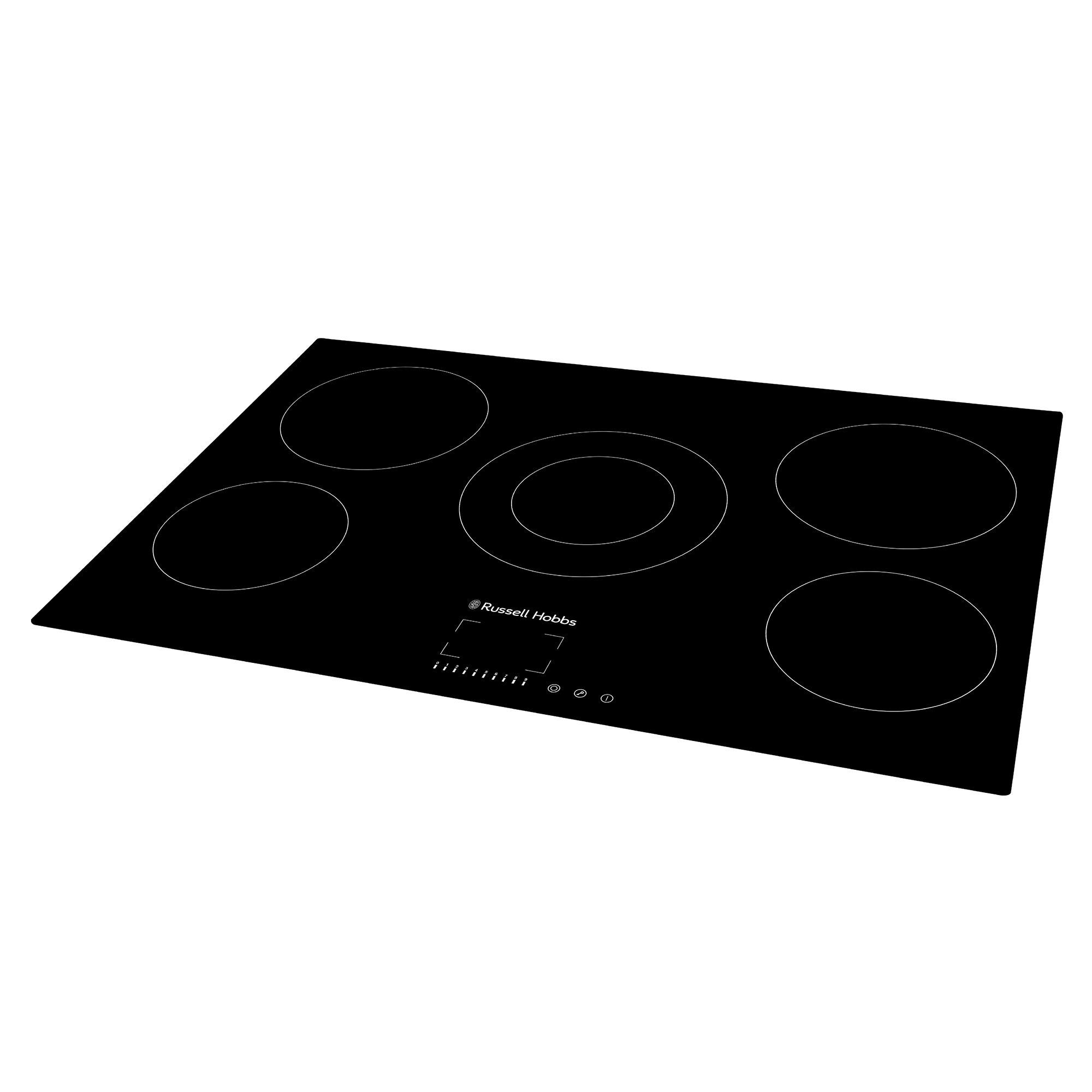 Russell Hobbs RH77EH413B 77cm Electric Hob in Black | FRASERS