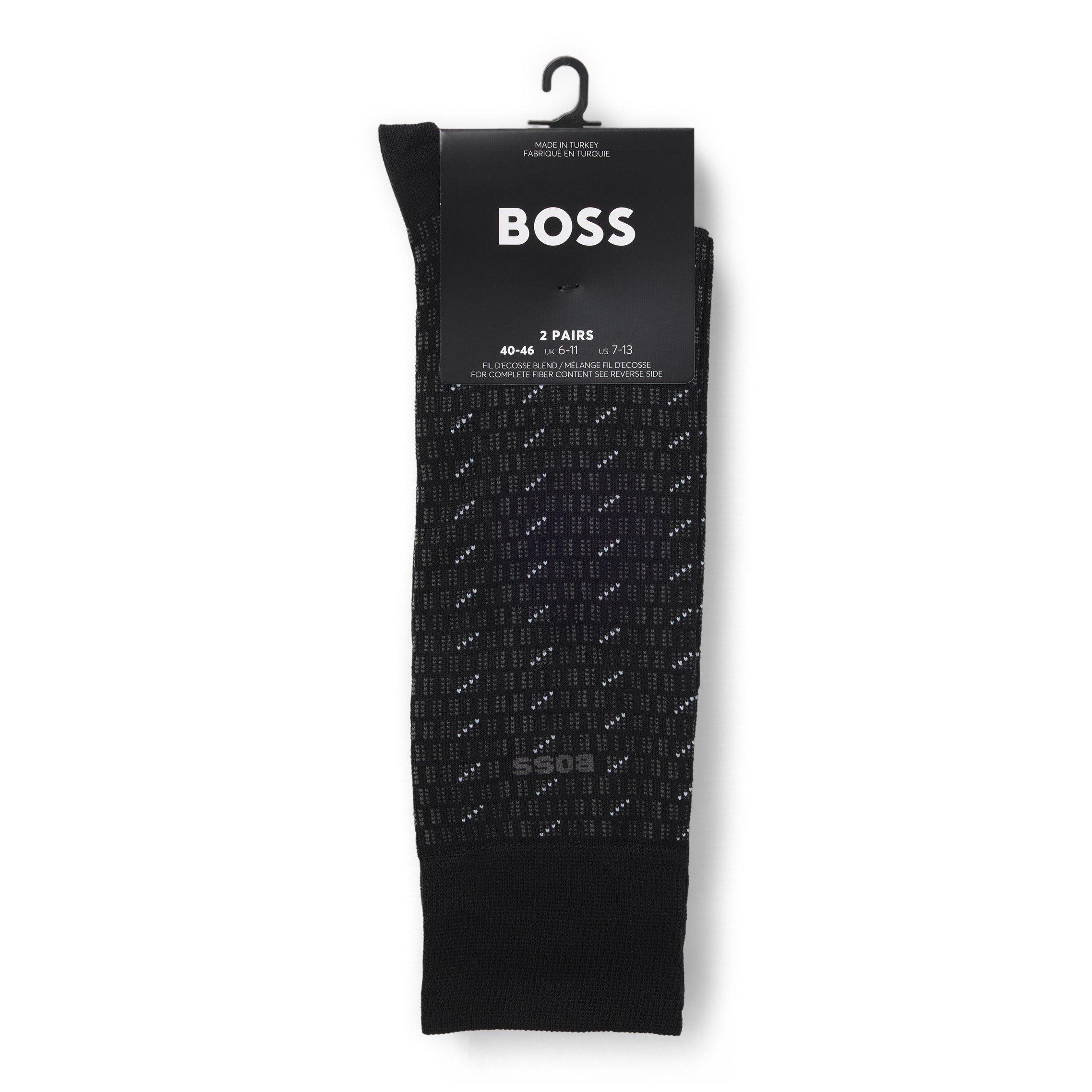 Boss Bodywear Mens BOSS ORANGE 2 Pack Socks - Mini Pins Detail | FRASERS