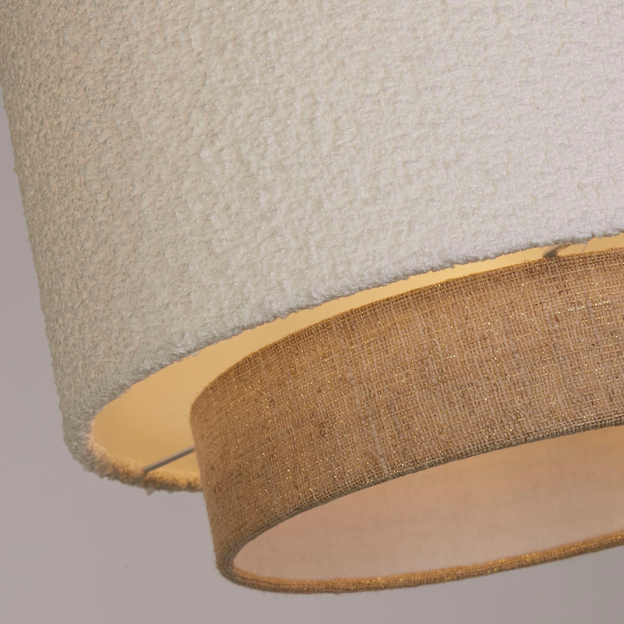 Lighting Collection Aurelia White & Gold Ceiling Shade | FRASERS