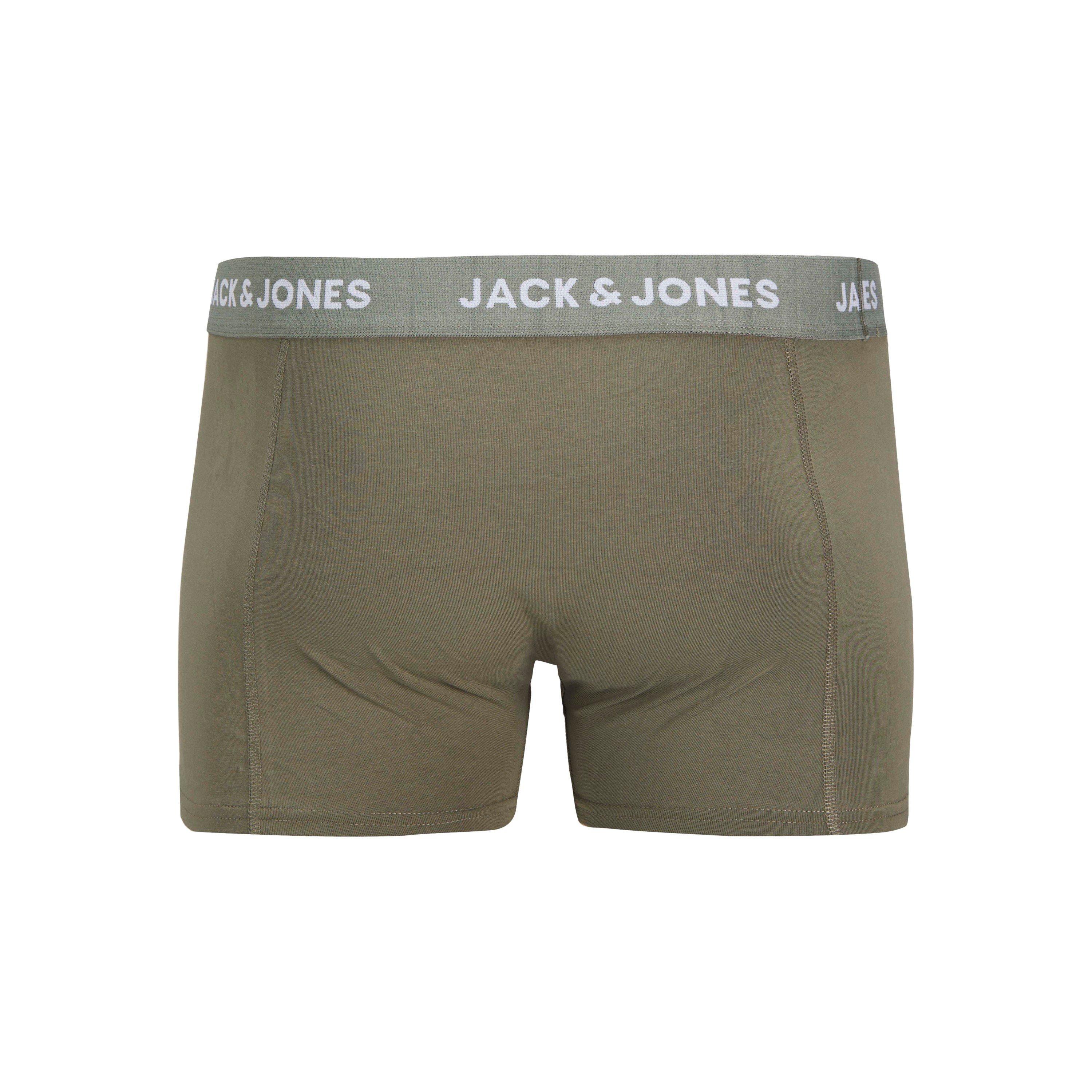Jack and Jones Men's Solid Trunks 3 Pack Boxers | FRASERS