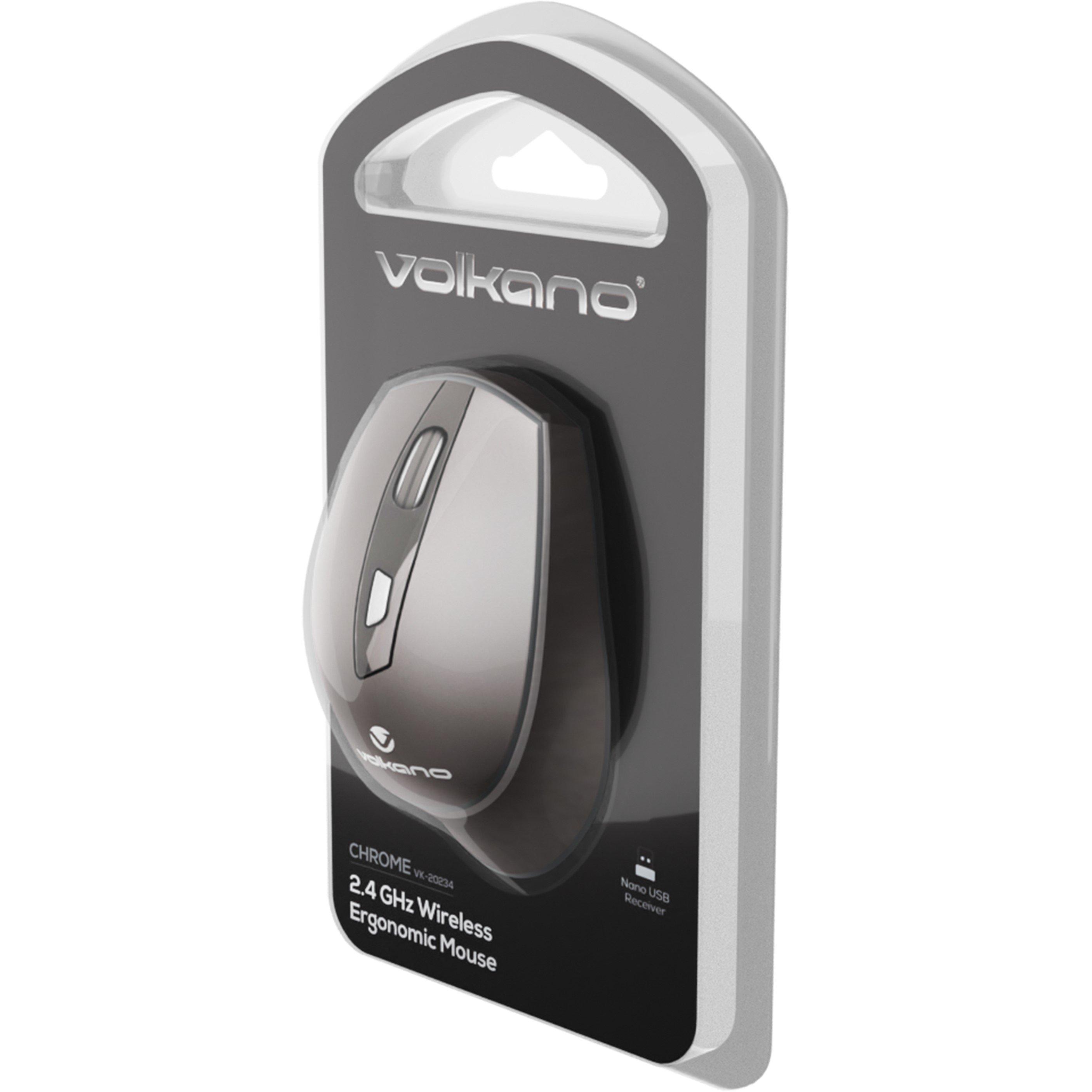 Volkano Chrome Series Wireless Ergonomic Mouse | FRASERS