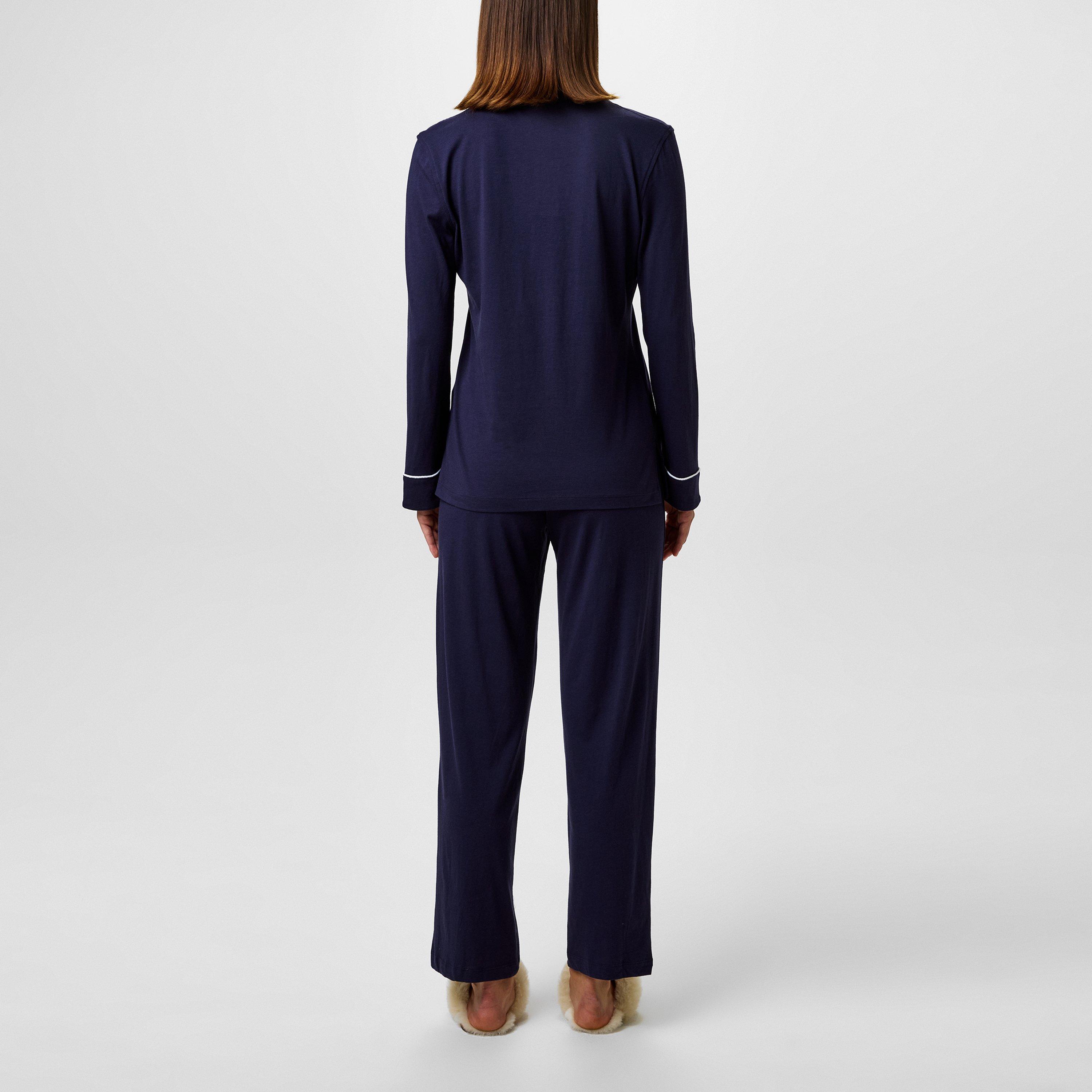 Lauren by Ralph Lauren Womens Classic Notched Collar Cotton Long Sleeve ...