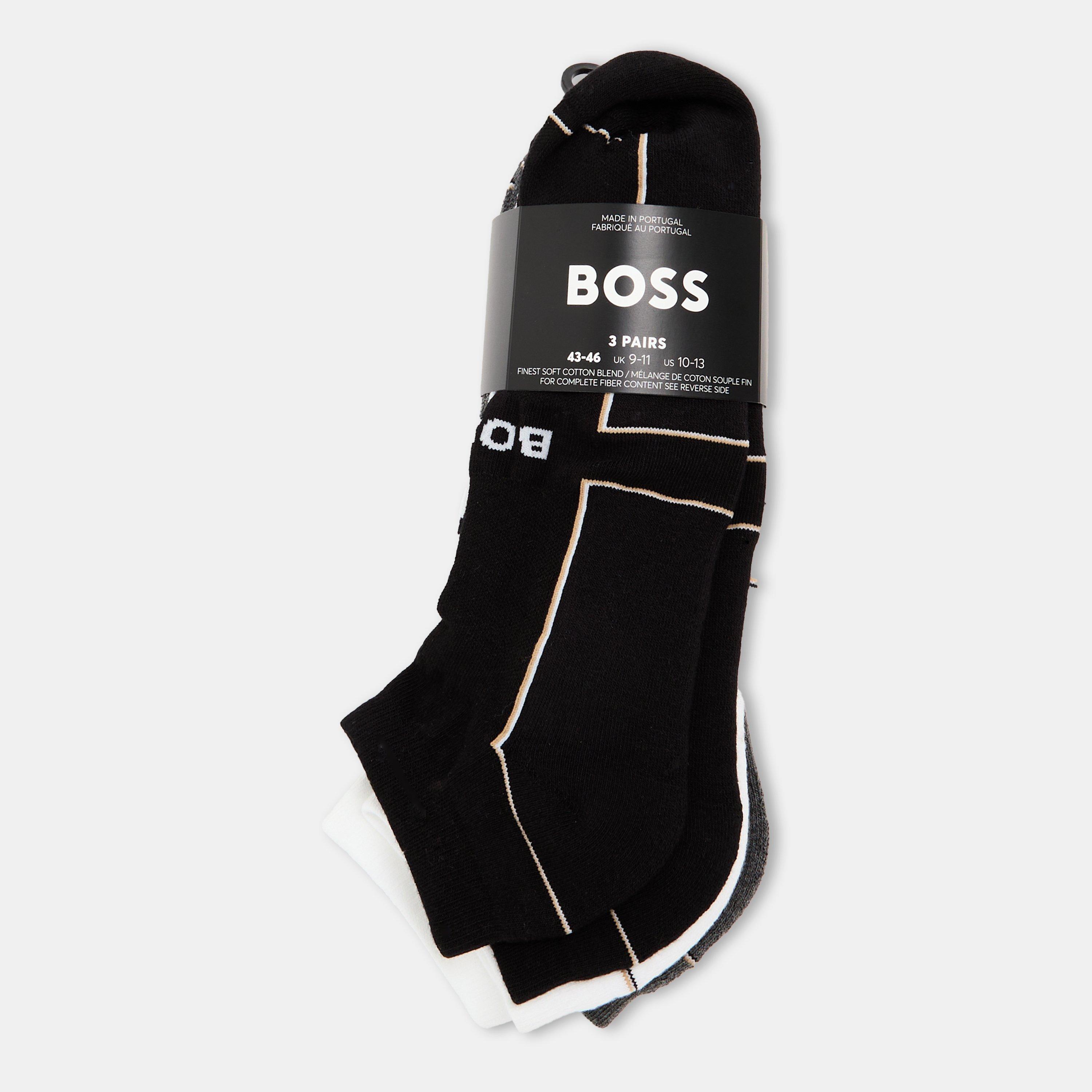 Boss Mens BOSS Iconic Plush Trainer Ankle Socks with Logo Detail | Flannels