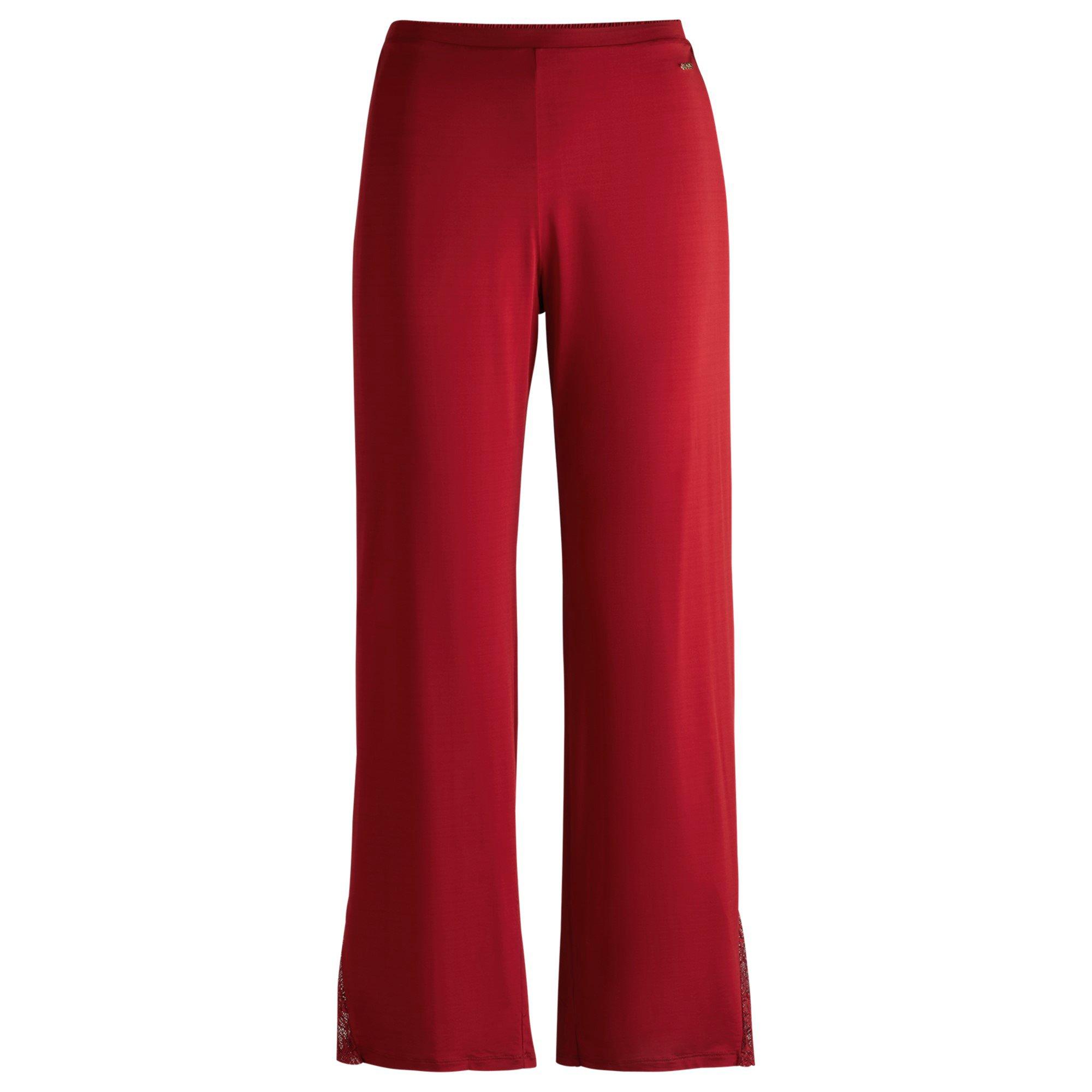 Boss Bodywear Women's Bianca WL Lace Insert Relaxed Fit Pyjama Trousers ...