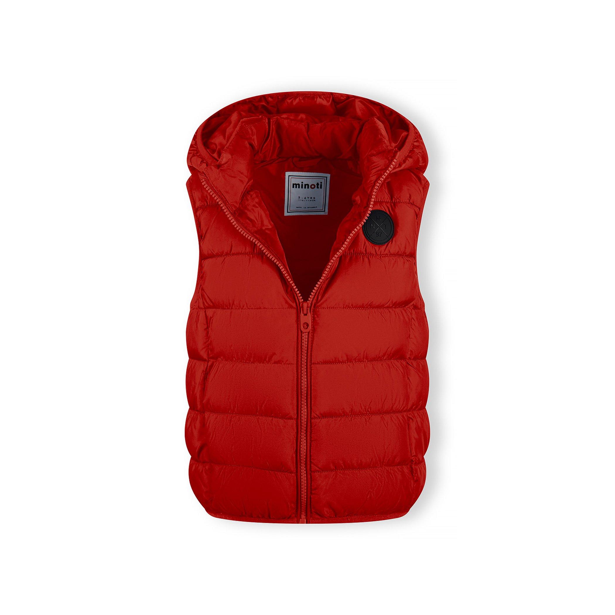 Minoti | Boys padded gilet detachable hood red | Gilets | FRASERS