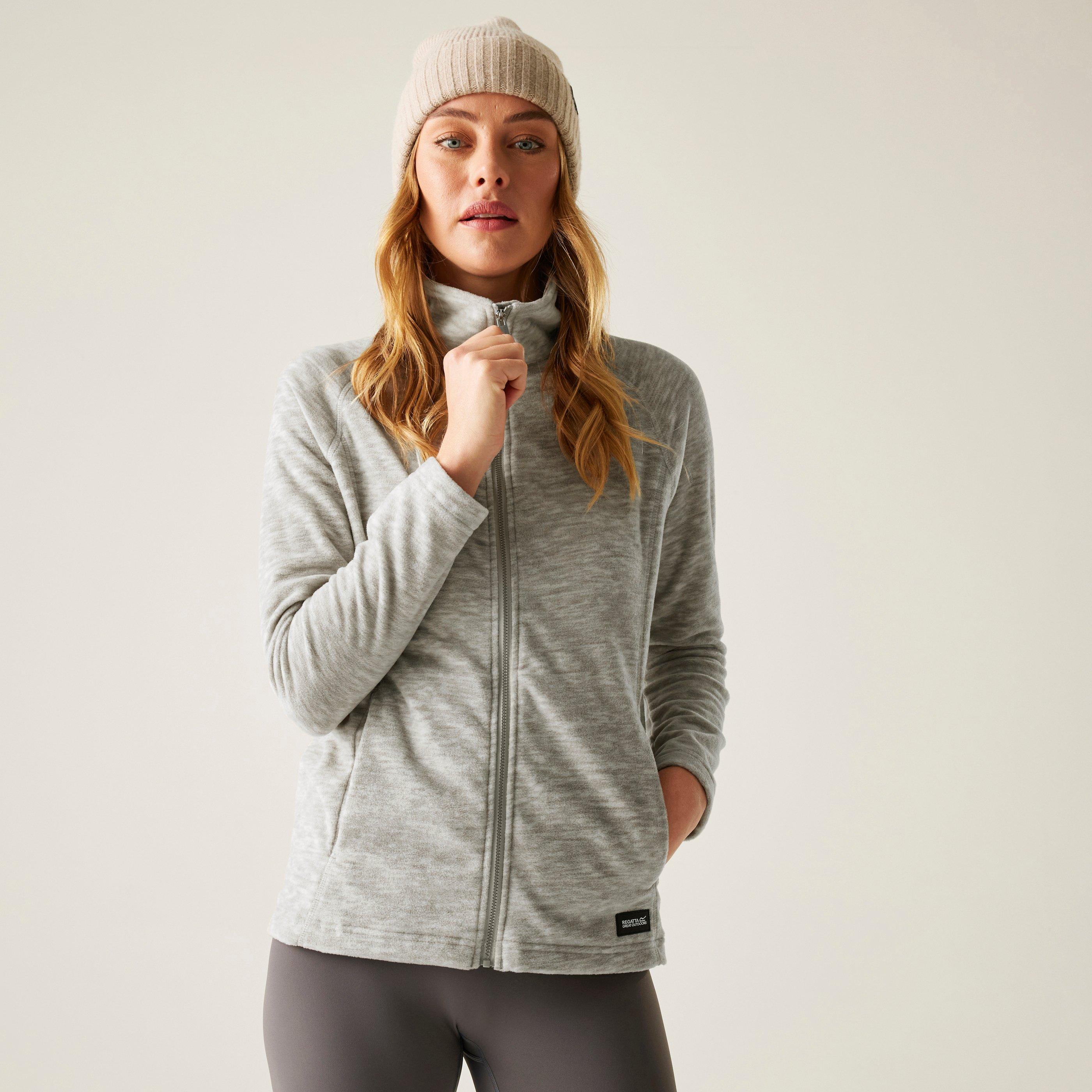 Regatta Womens Mayse Long Sleeve Marl Funnel Neck Full Zip Fleece | FRASERS