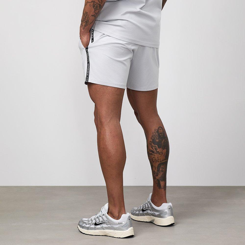Gym King Gym King Taped Jersey Short - Light Grey | Sports Direct