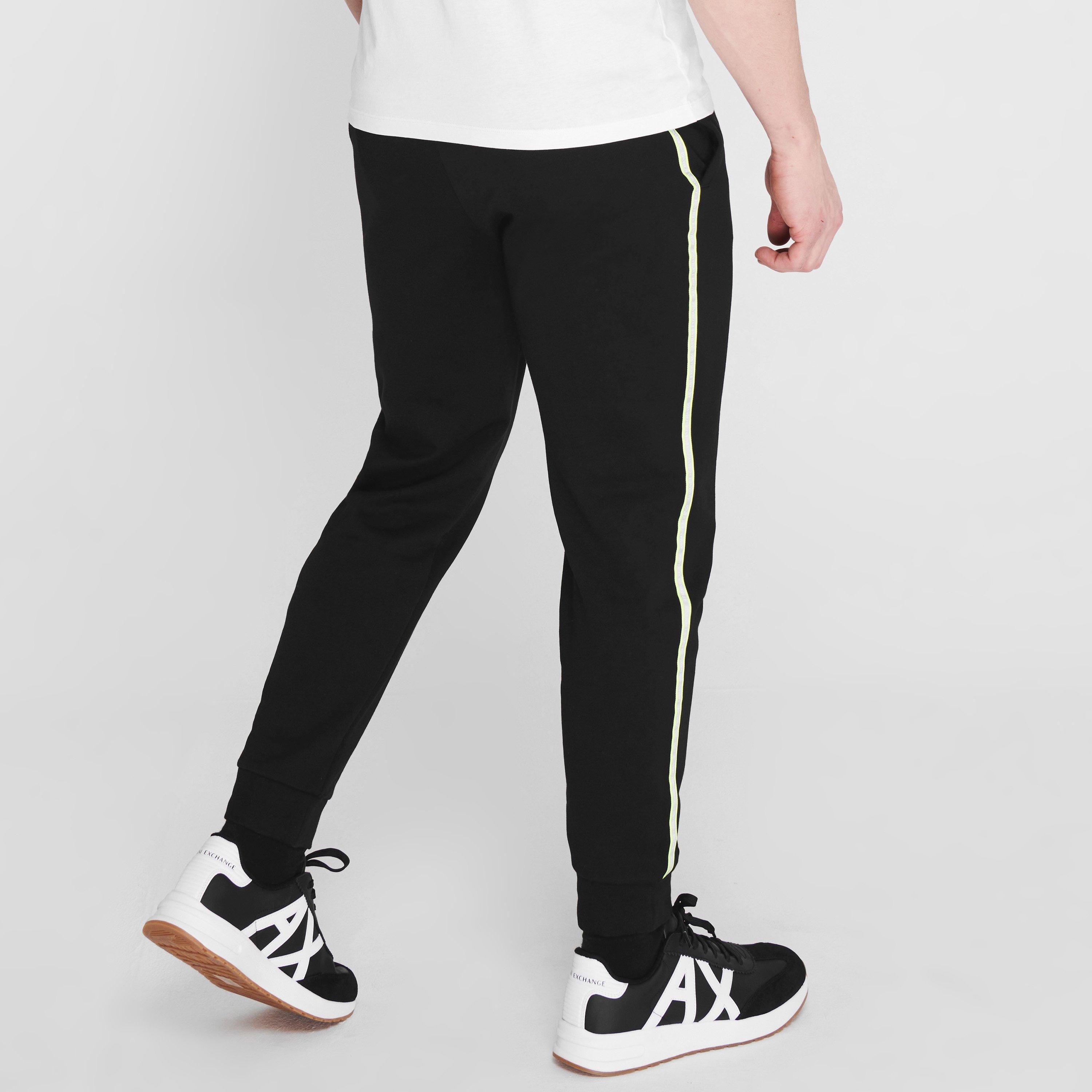 Armani Exchange Tape Jogging Bottoms Bas de jogging en molleton a ourlet ferme Sports Direct